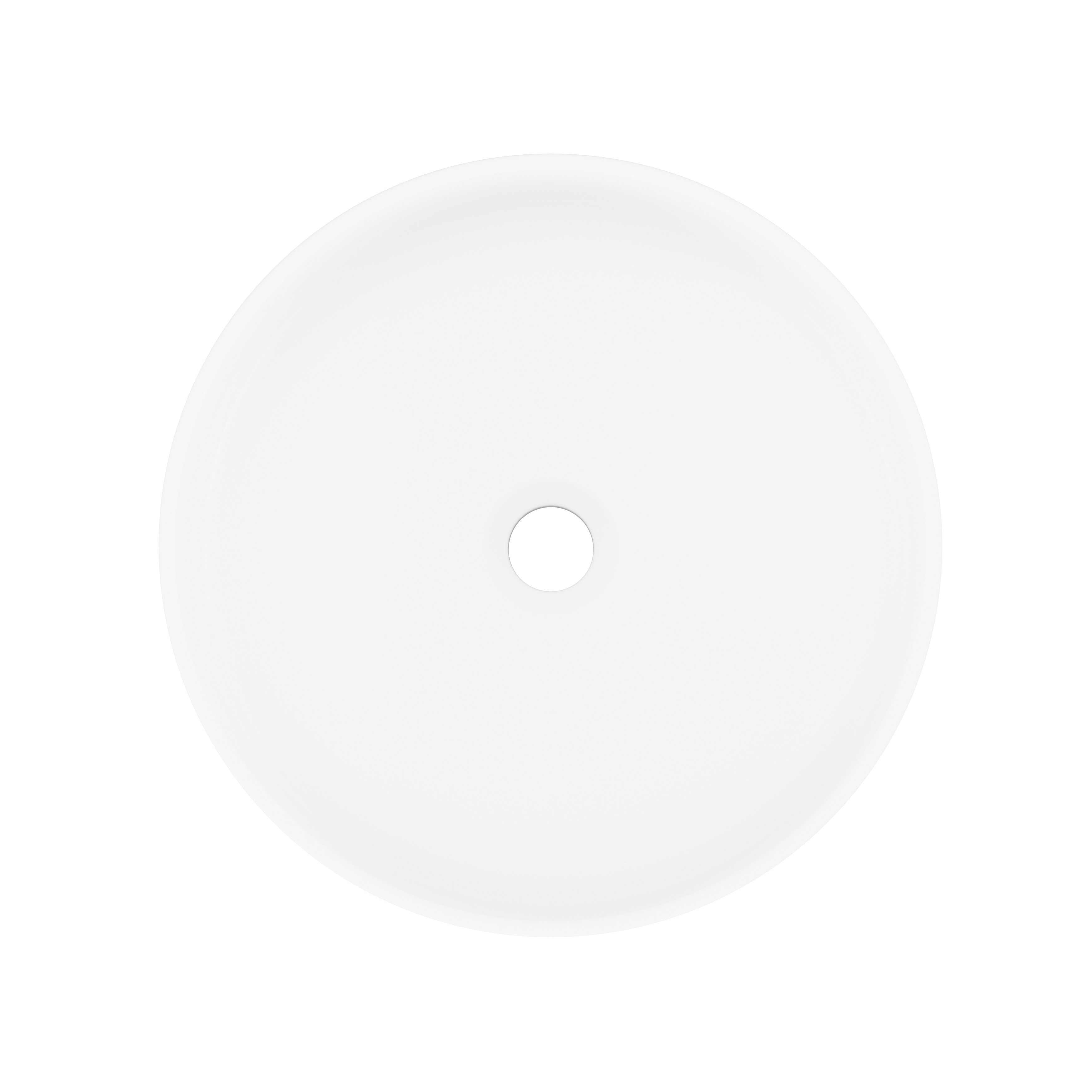 GOODHOME SAMAL MATT WHITE ROUND COUNTER TOP BASIN