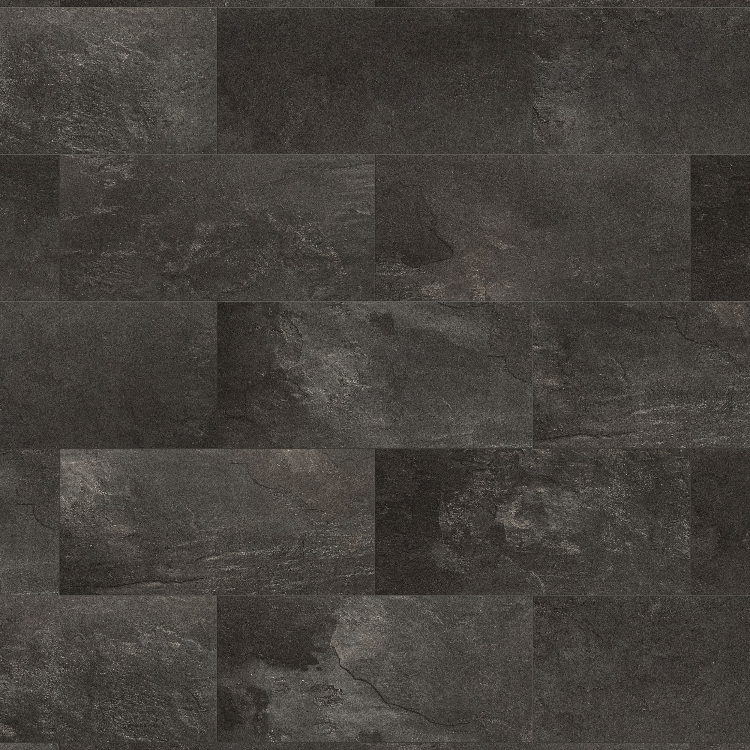 GoodHome Slate Black Natural Slate effect Laminate Flooring Sample