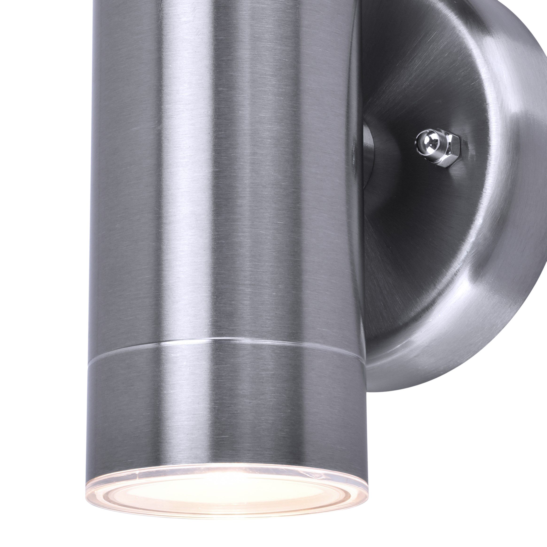 GoodHome Stainless steel Mains-powered Integrated LED Outdoor Double ...