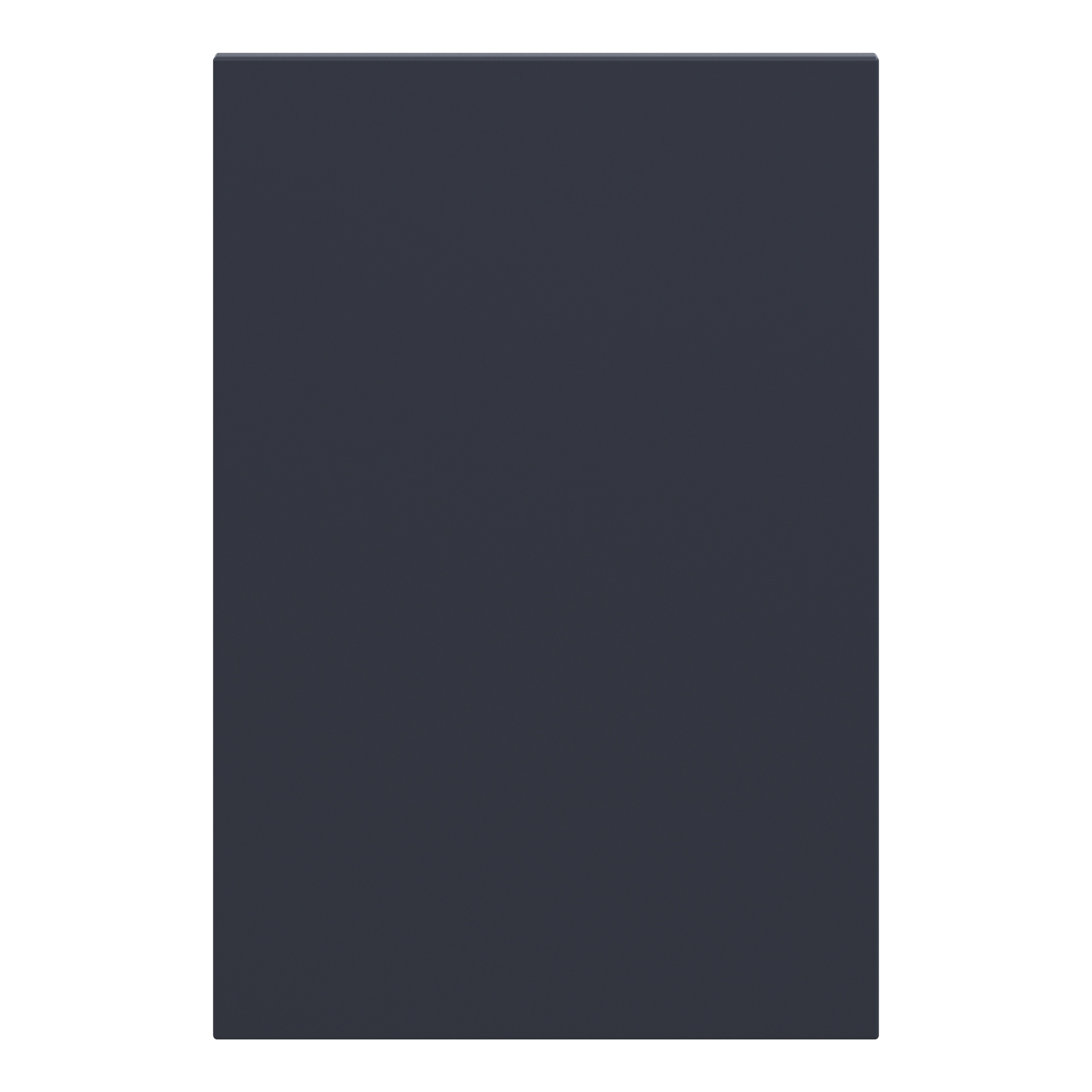 GoodHome Stevia & Garcinia Innovo handleless matt blue slab Clad on end ...