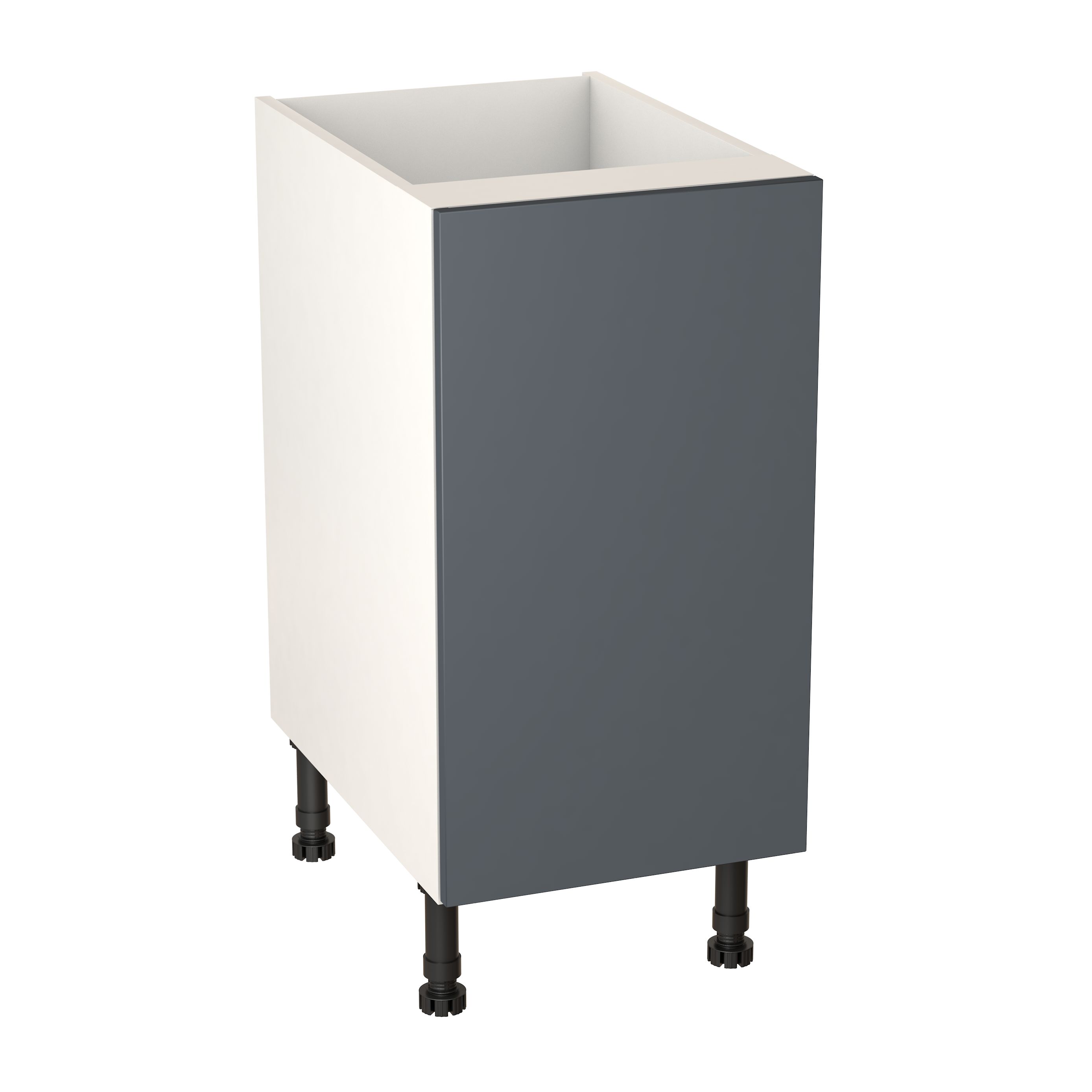 GoodHome Stevia Gloss anthracite Base Kitchen cabinet (W) 400mm (H)720mm