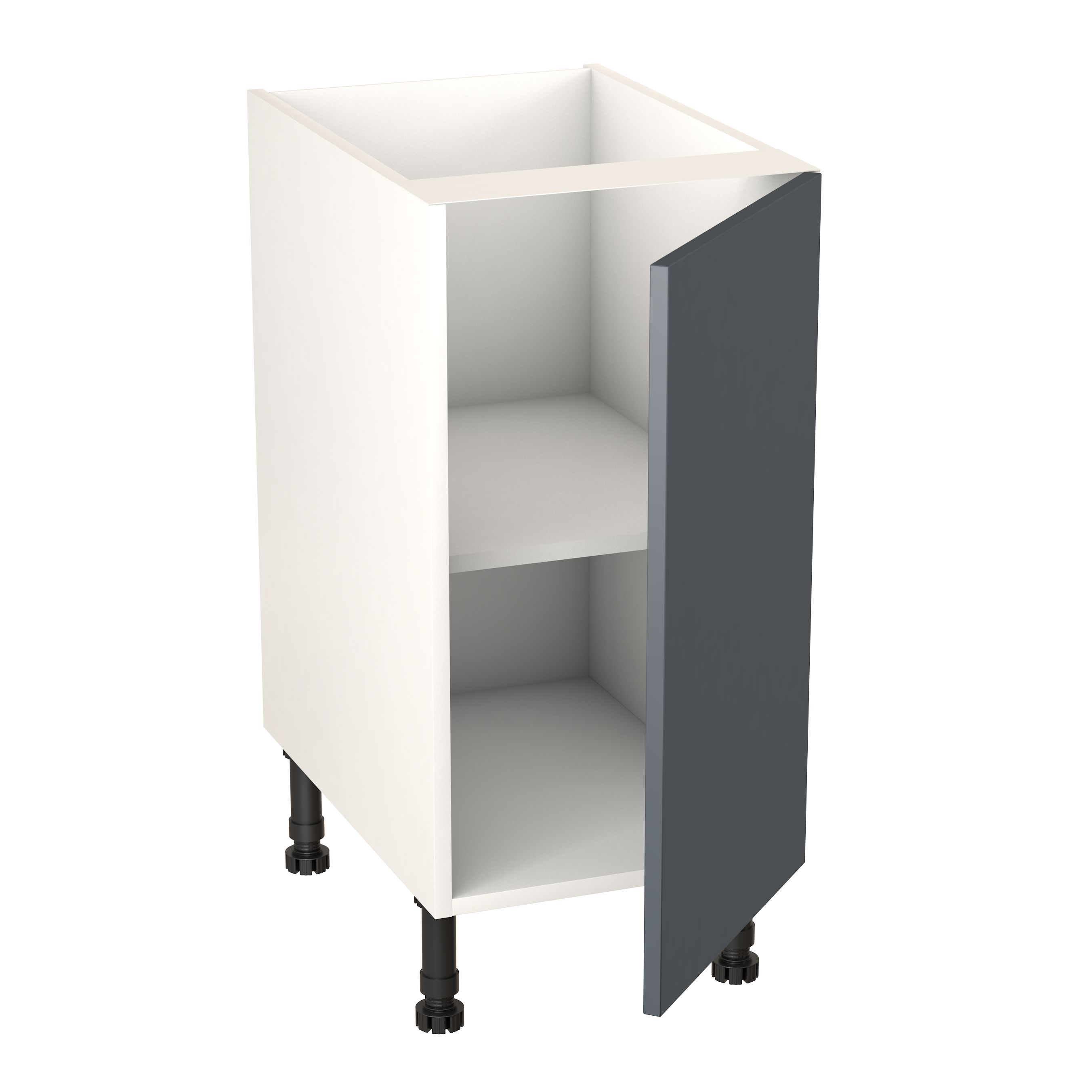 GoodHome Stevia Gloss anthracite Base Kitchen cabinet (W) 400mm (H)720mm