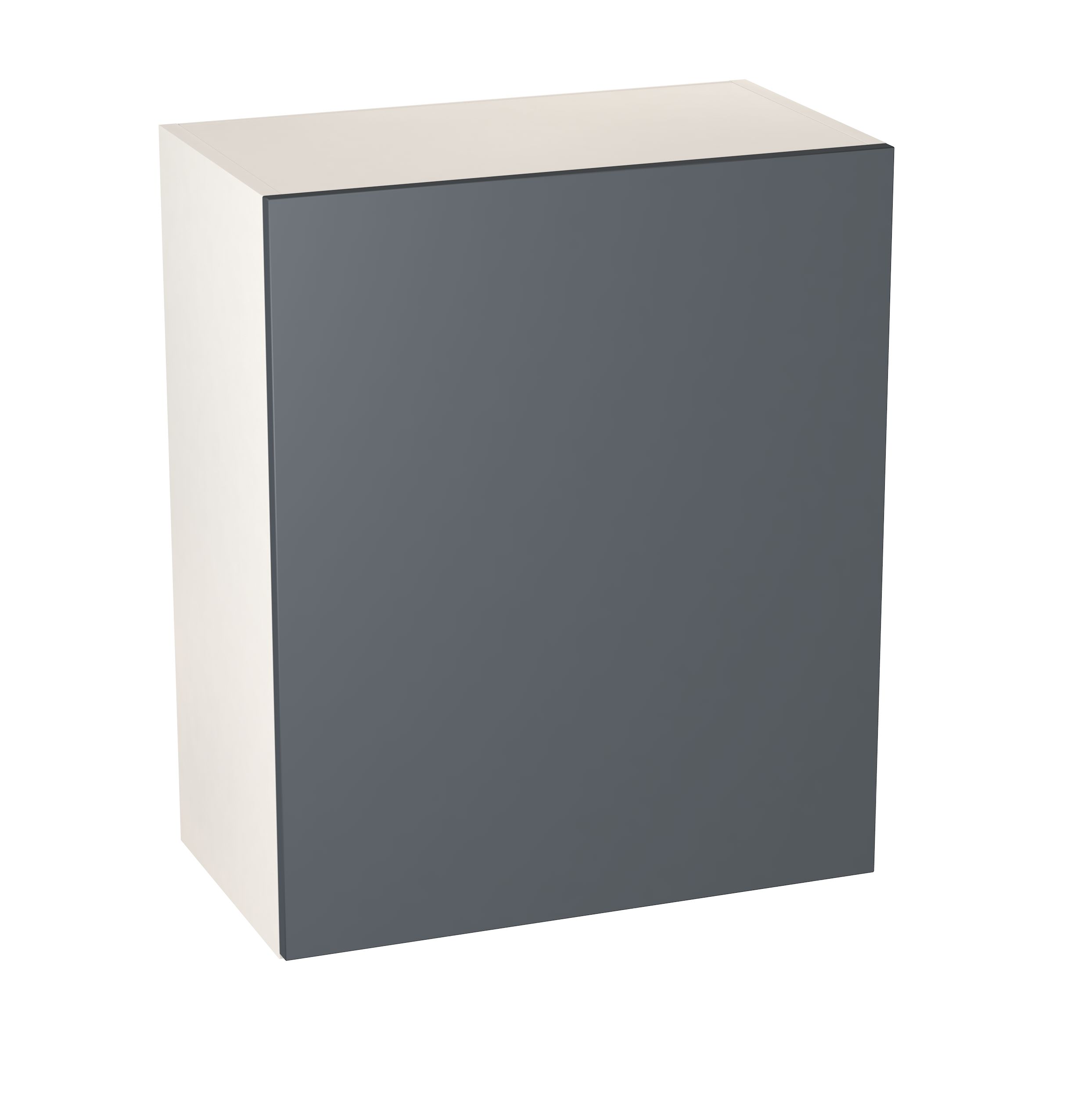 GoodHome Stevia Gloss anthracite slab Wall Kitchen cabinet (W) 600mm (H ...