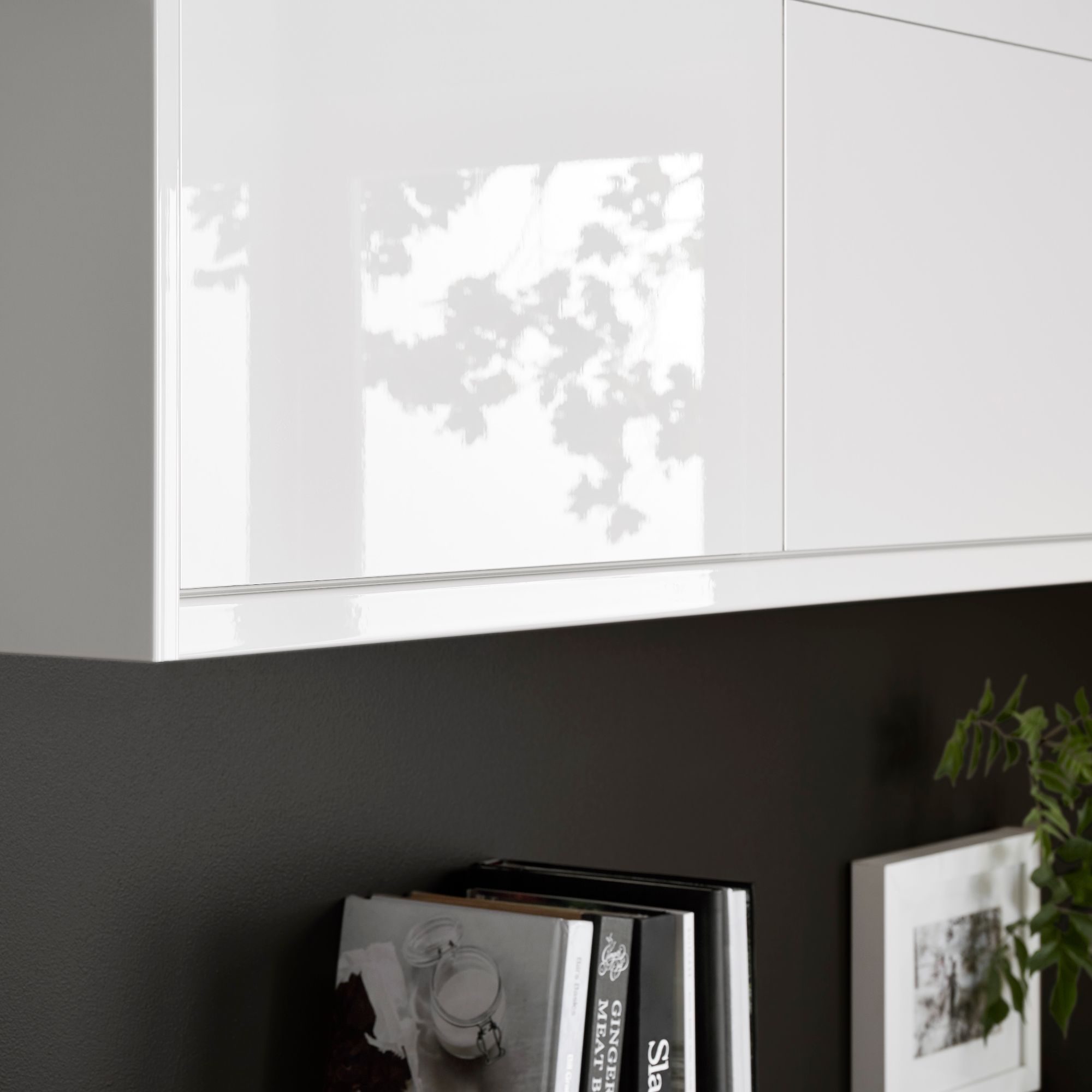 GoodHome Stevia Gloss cream Cornice & pelmet, (L)2400mm (H)35mm