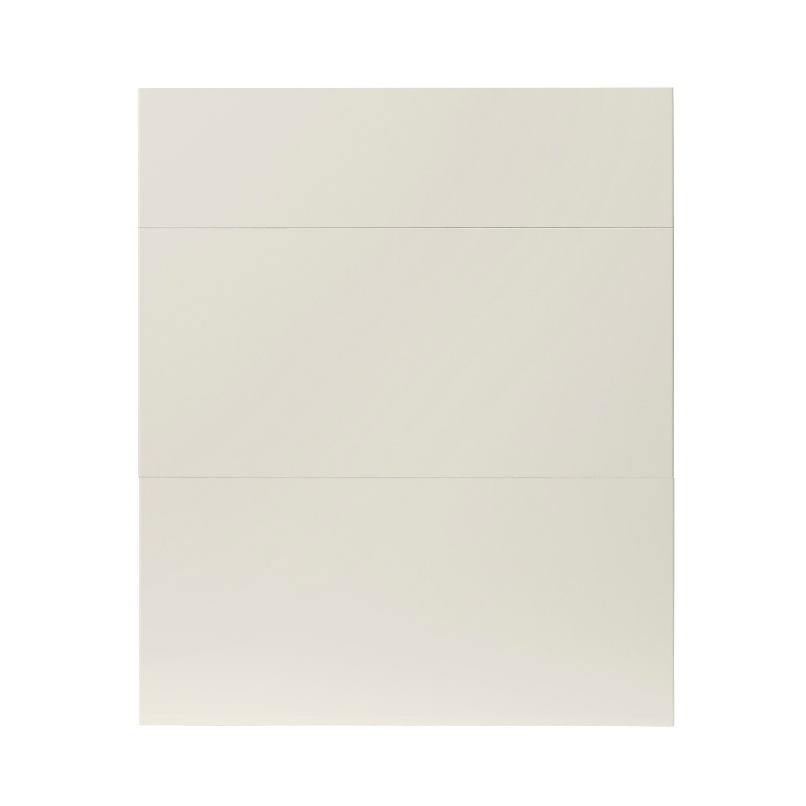 GoodHome Stevia Gloss cream Drawer front, Pack of 1 (H)715mm (W)597mm ...