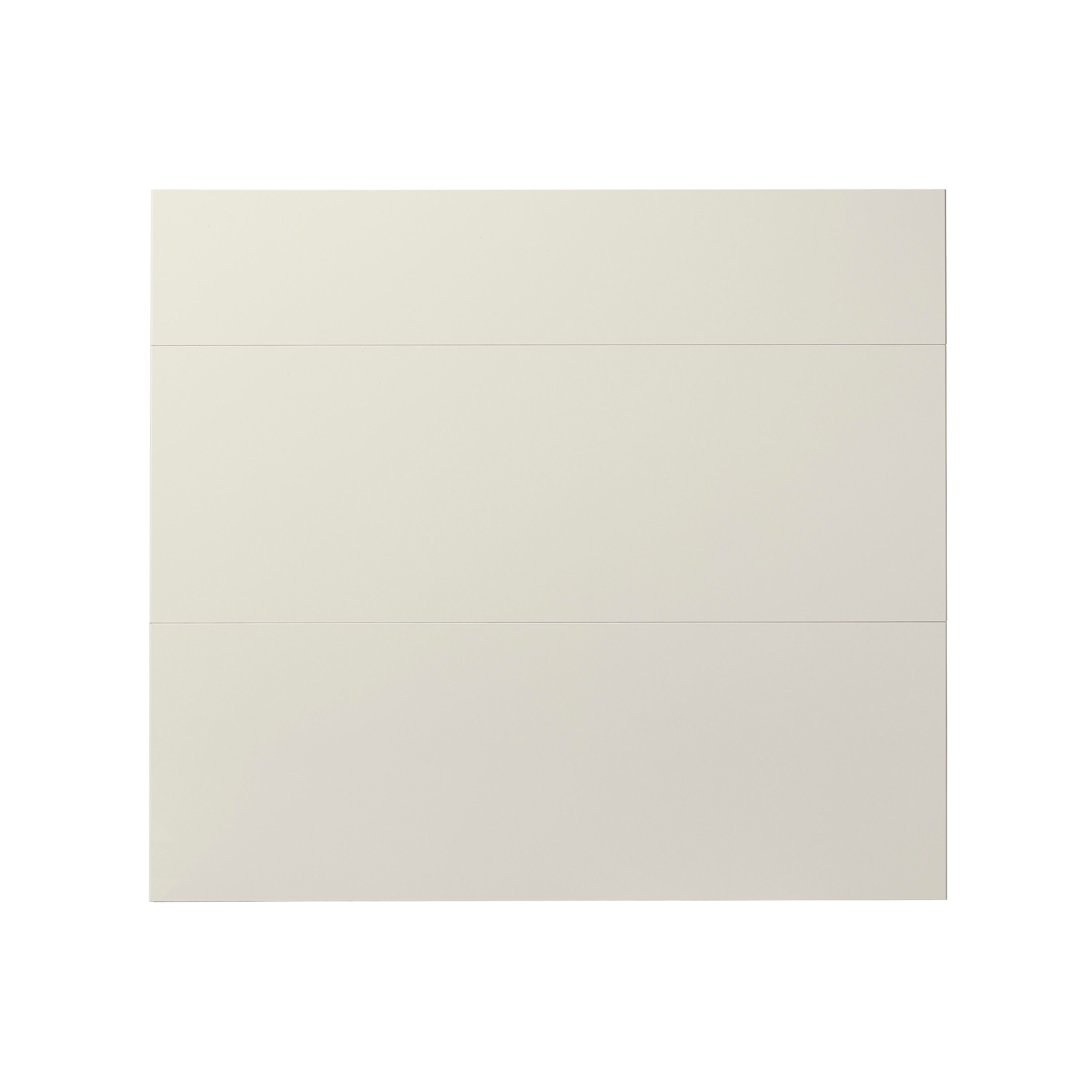 GoodHome Stevia Gloss cream Drawer front, Pack of 1 (H)715mm (W)797mm ...