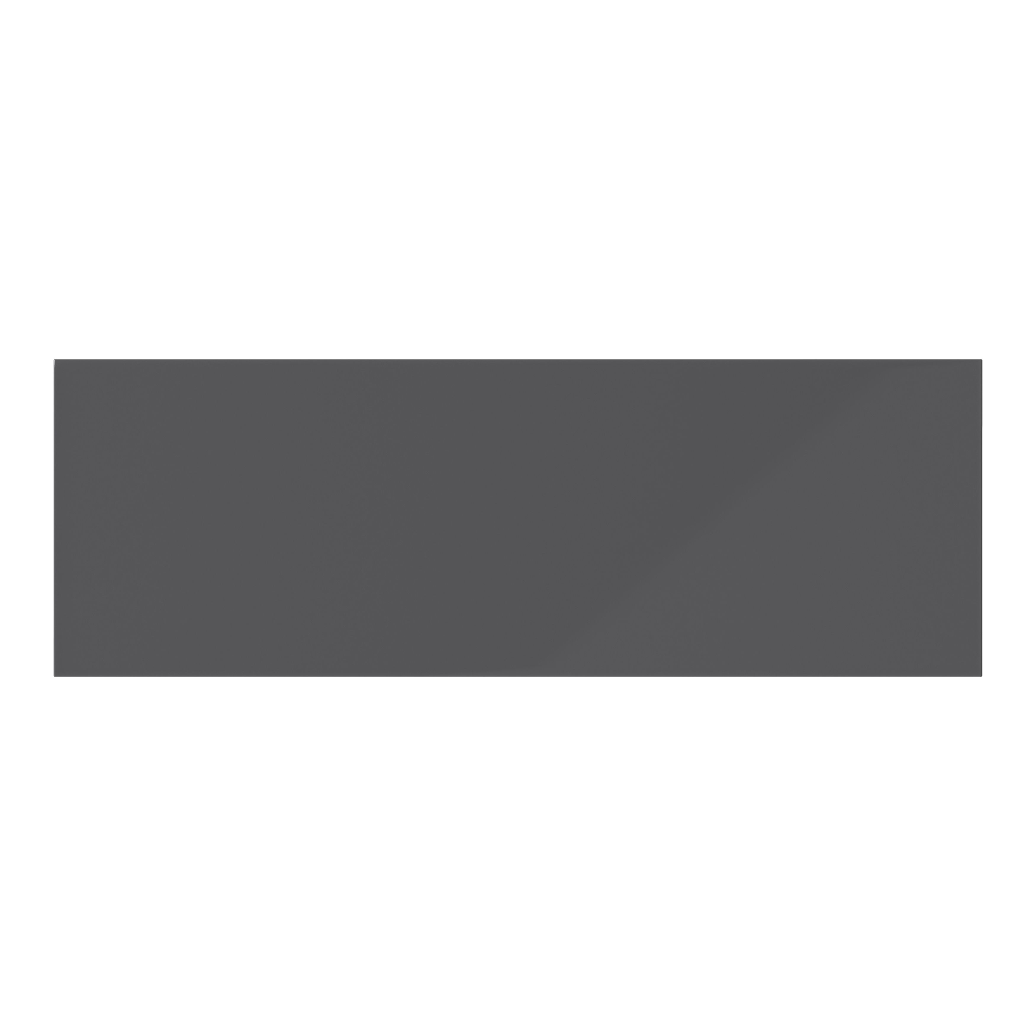 GoodHome Stevia Innovo handleless Gloss anthracite Slab Drawer front ...