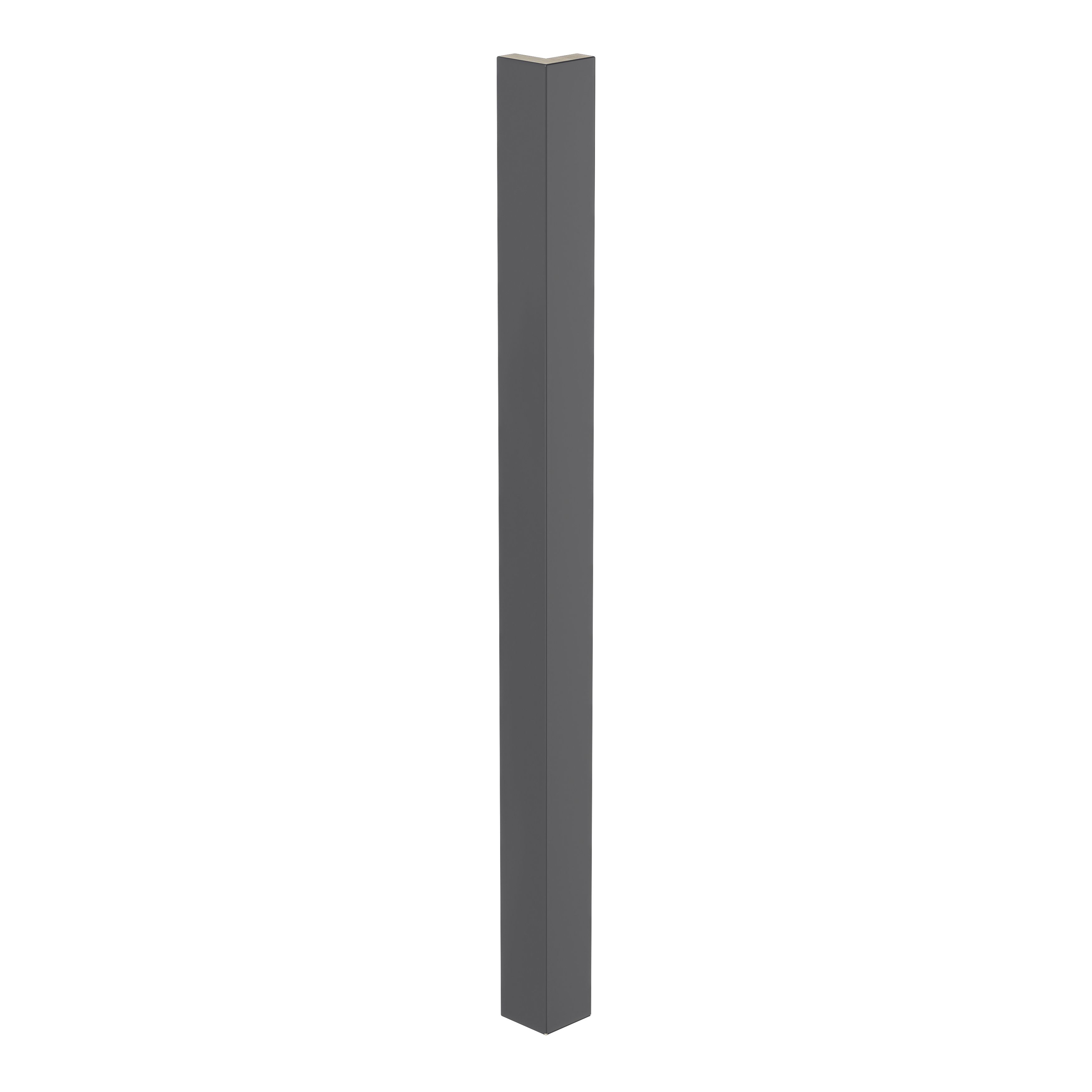 GoodHome Stevia Innovo handleless Gloss anthracite Standard Corner post ...