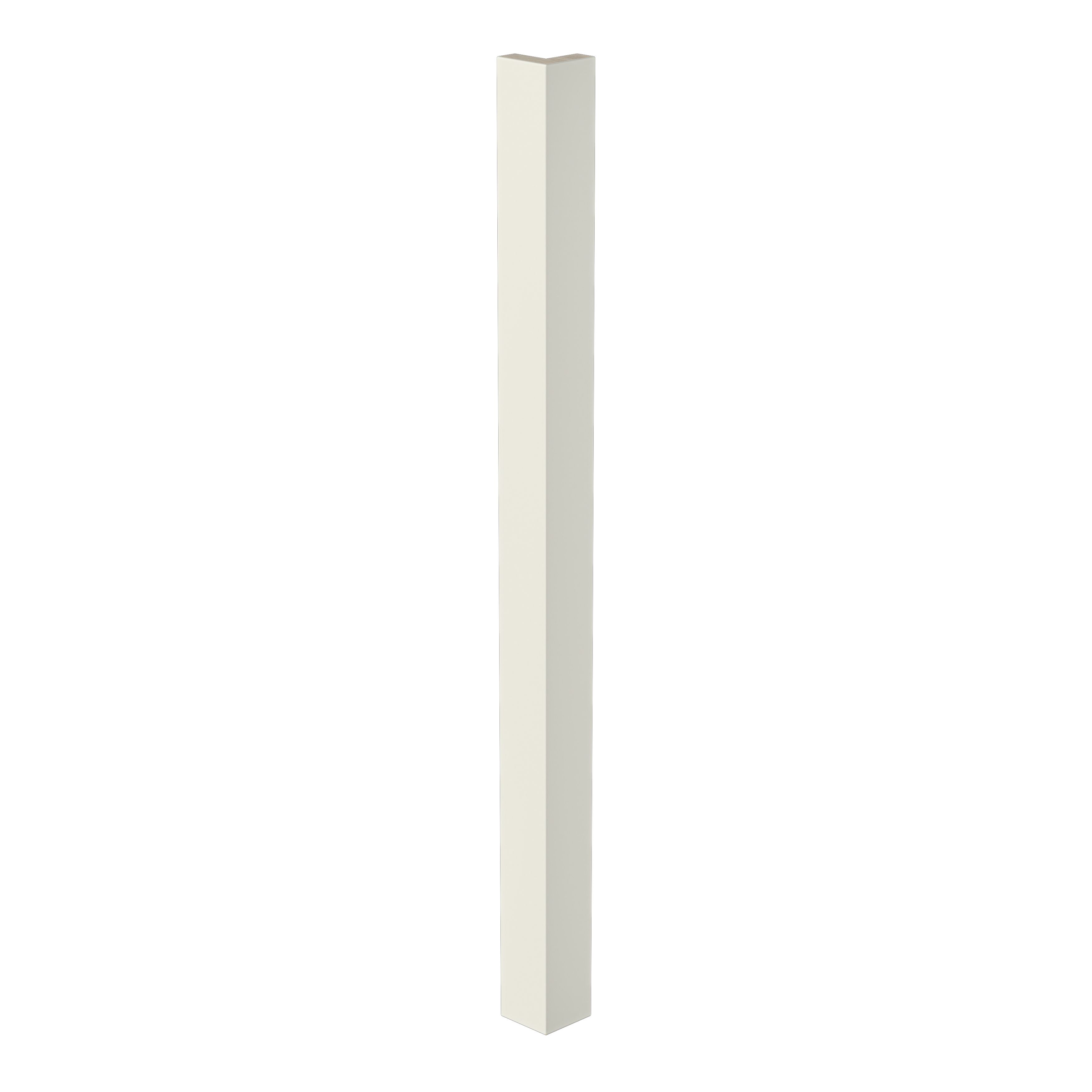 GoodHome Stevia Innovo handleless Gloss cream Corner post, (W)48mm (H)715mm