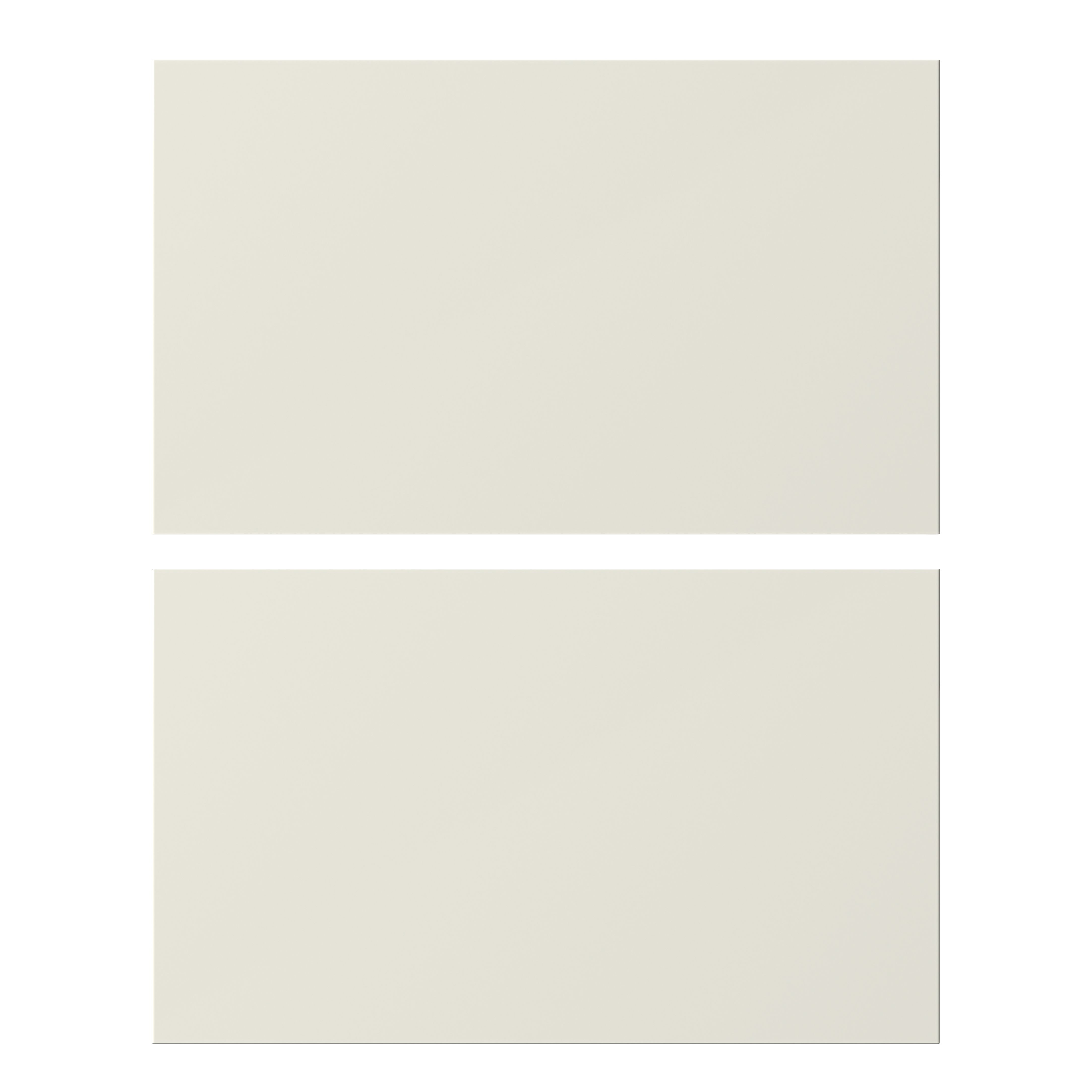 GoodHome Stevia Innovo handleless gloss cream slab Drawer front (W ...