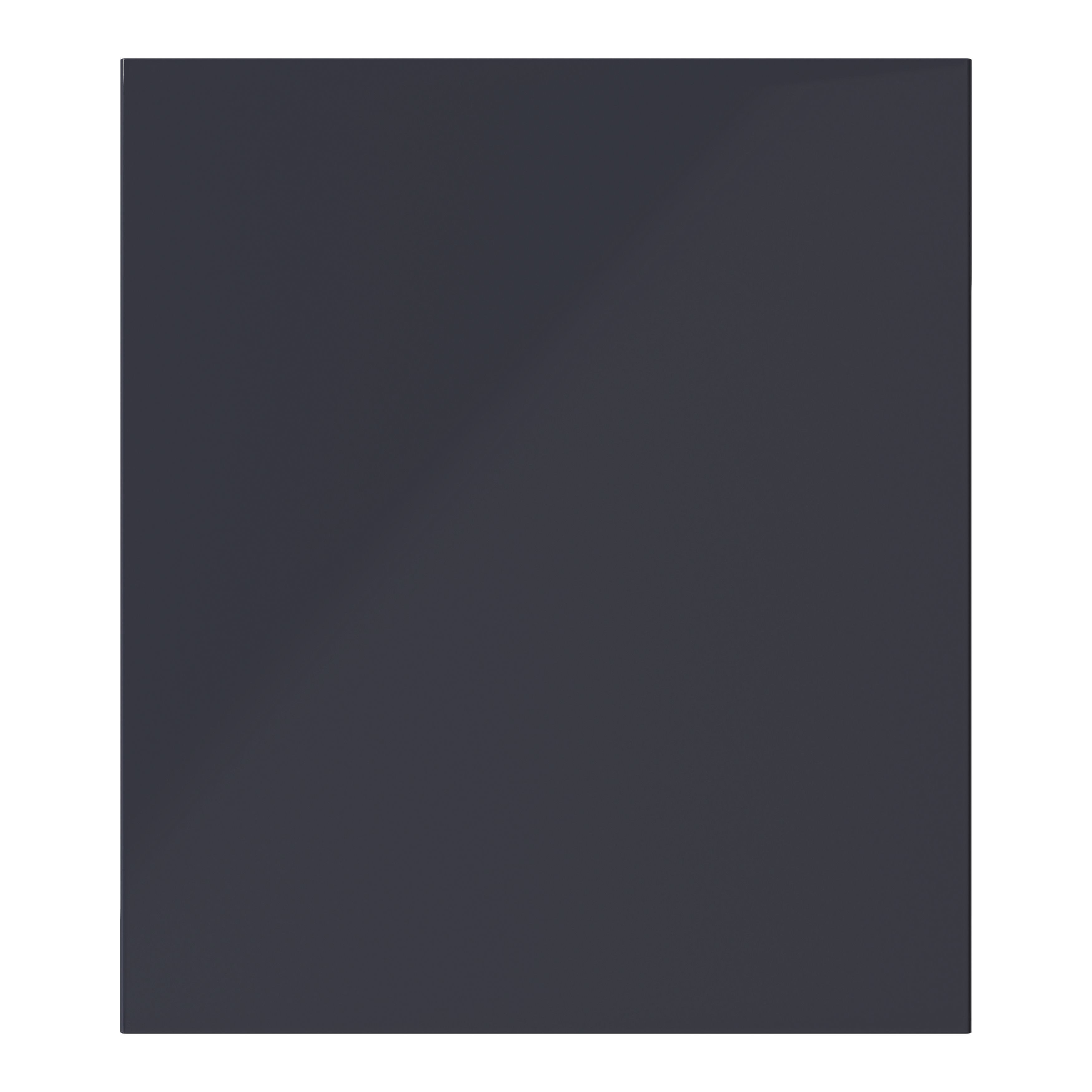 GoodHome Stevia Innovo handleless Gloss midnight blue Slab Drawer front ...