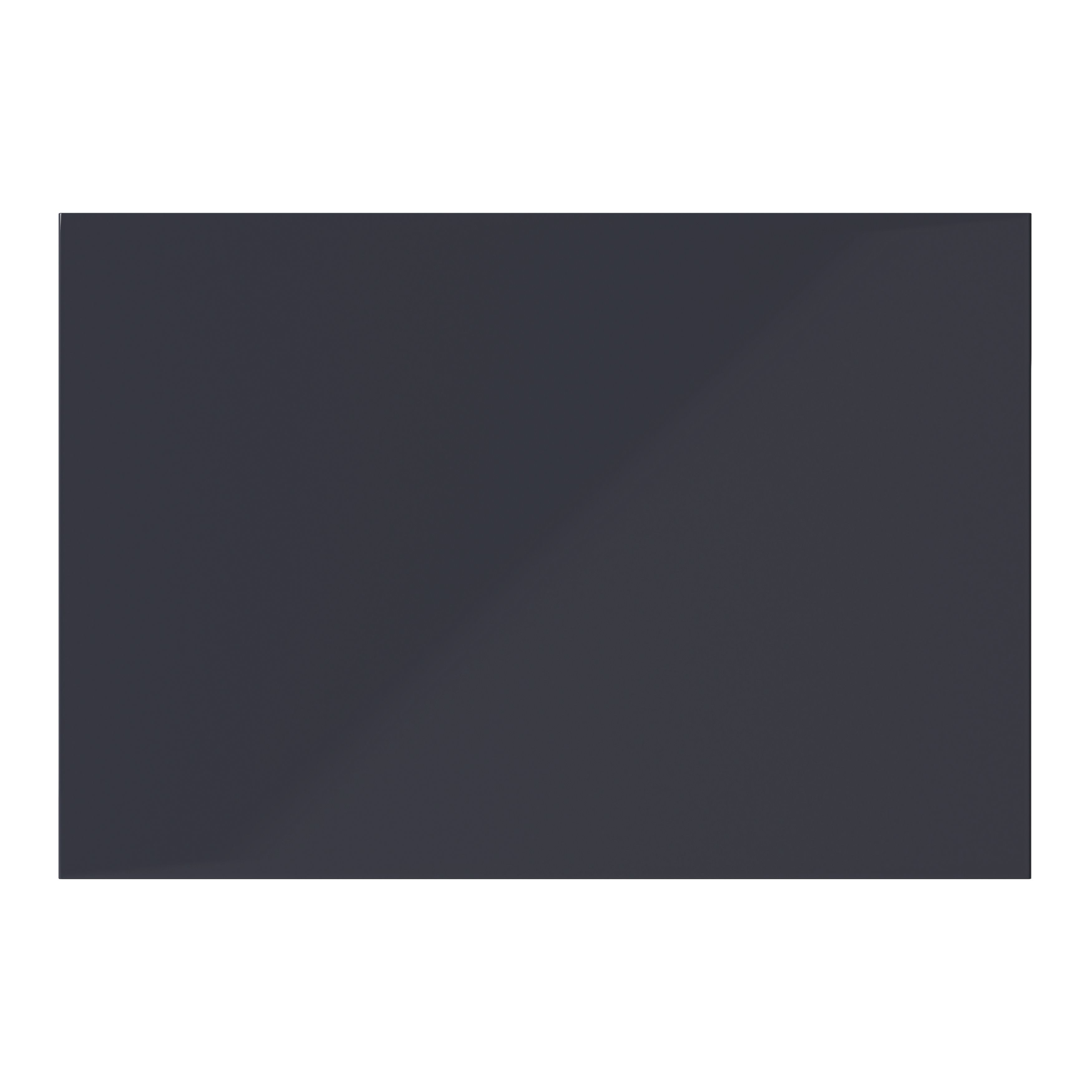 GoodHome Stevia Innovo handleless Matt midnight blue Slab 2 drawer ...