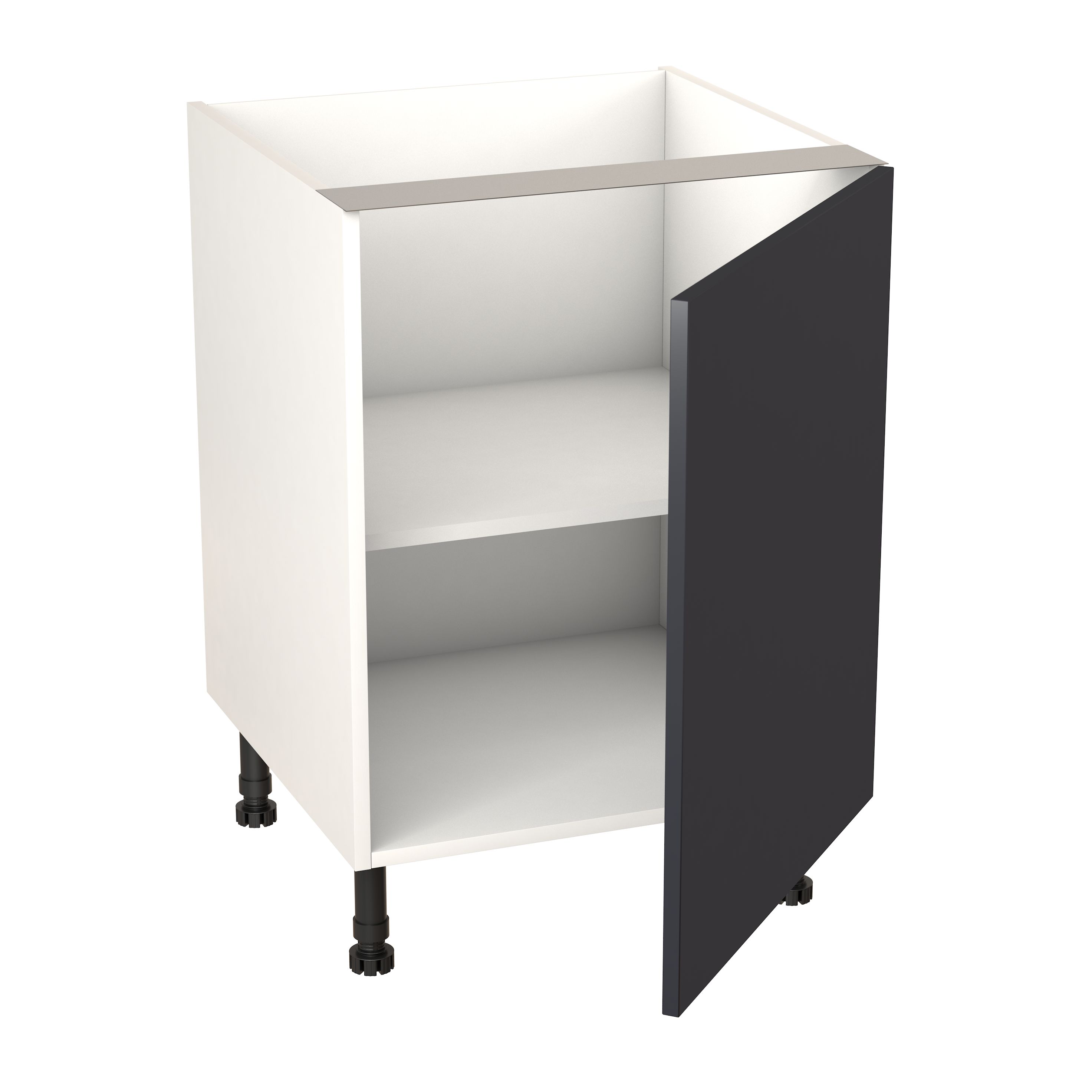 GoodHome Stevia Matt blue Base Kitchen cabinet (W) 600mm (H)720mm