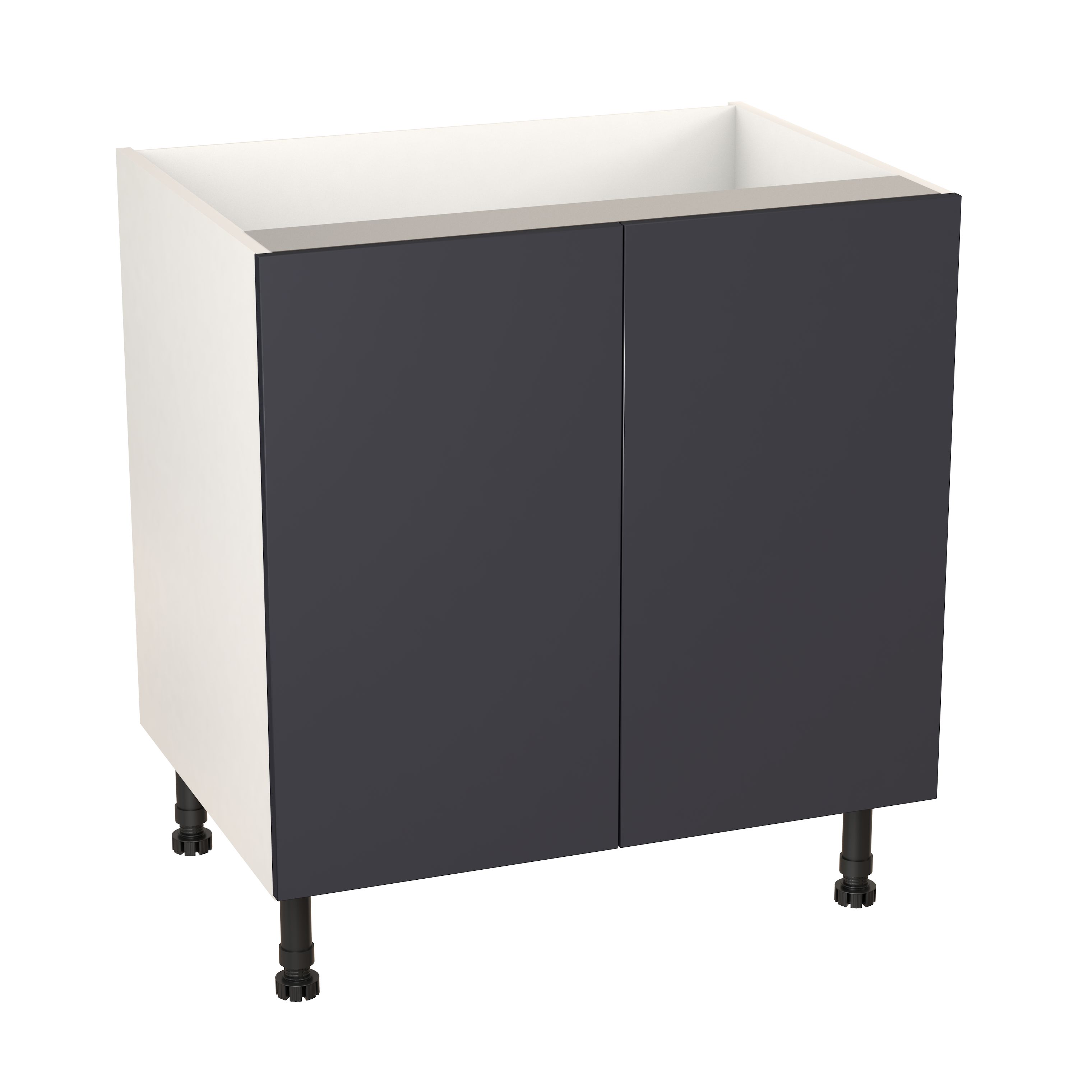 GoodHome Stevia Matt blue slab Base Kitchen cabinet (W)800mm (H)720mm ...