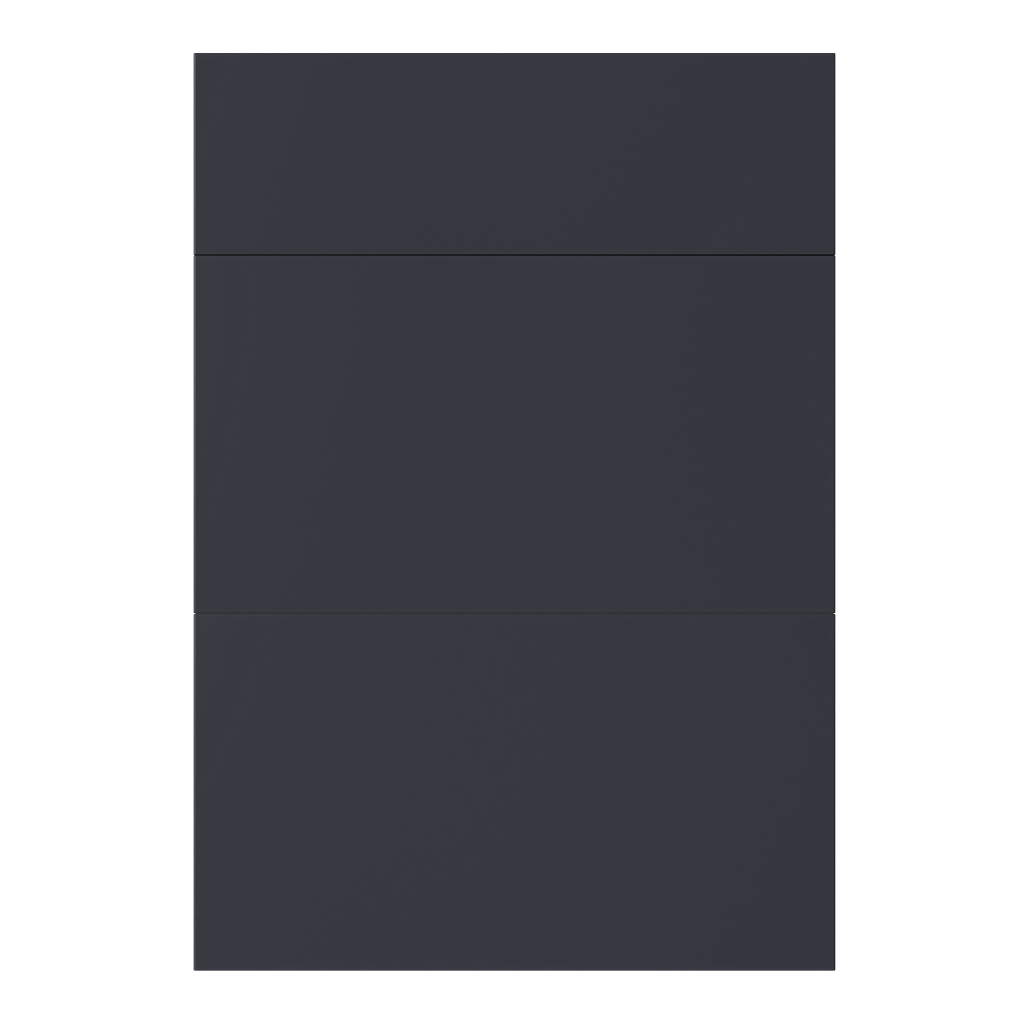 GoodHome Stevia Matt blue Slab Drawer front, Pack of 1 (H)715mm (W ...