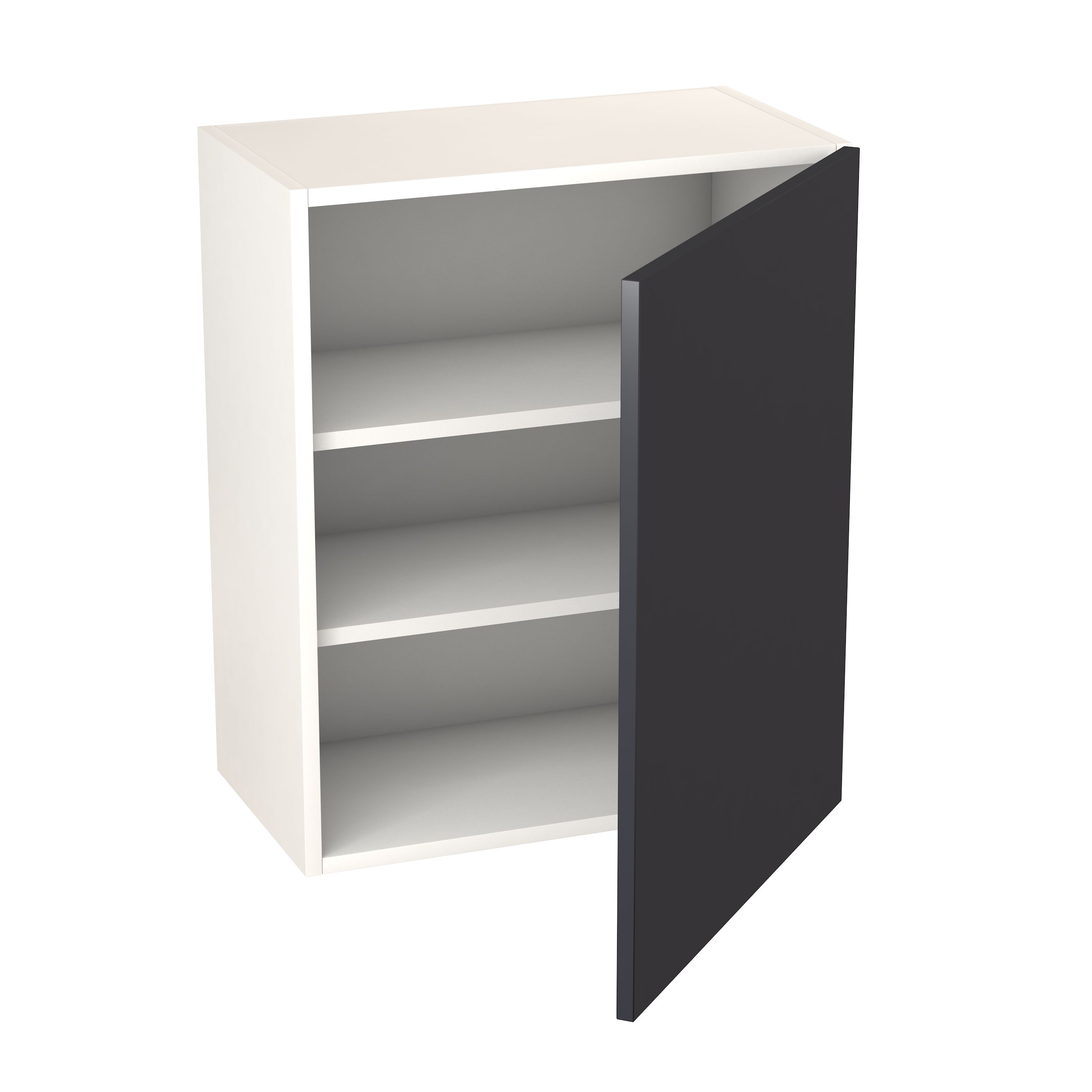 GoodHome Stevia Matt blue slab Wall Kitchen cabinet (W)600mm (H)720mm ...