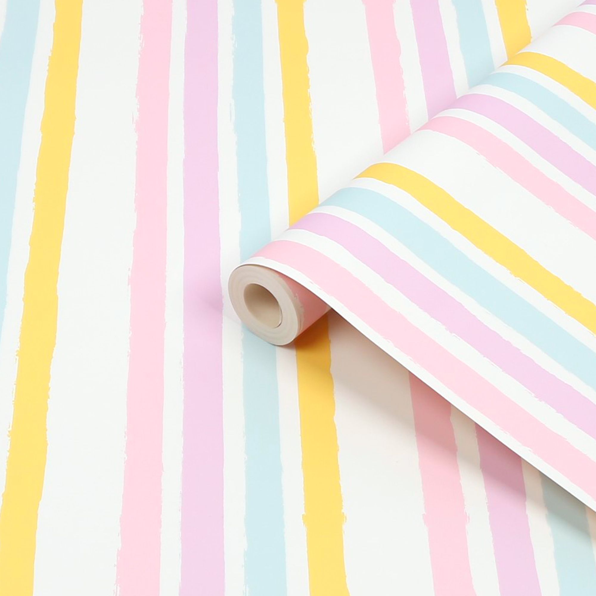 GoodHome Striped Multi Striped design Smooth Wallpaper Sample | DIY at B&Q