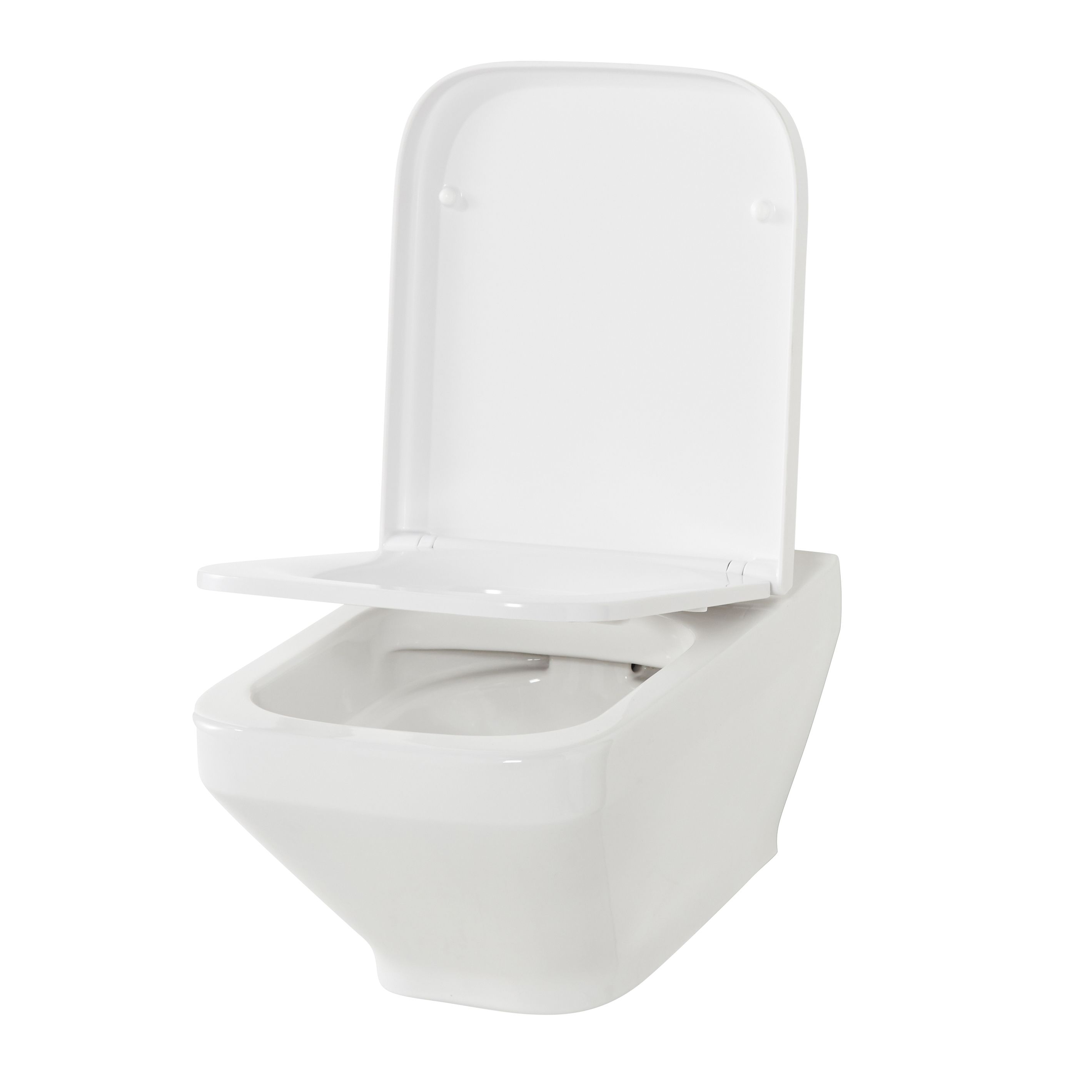 GoodHome Teesta Wall hung Rimless Toilet with Soft close seat | DIY at B&Q