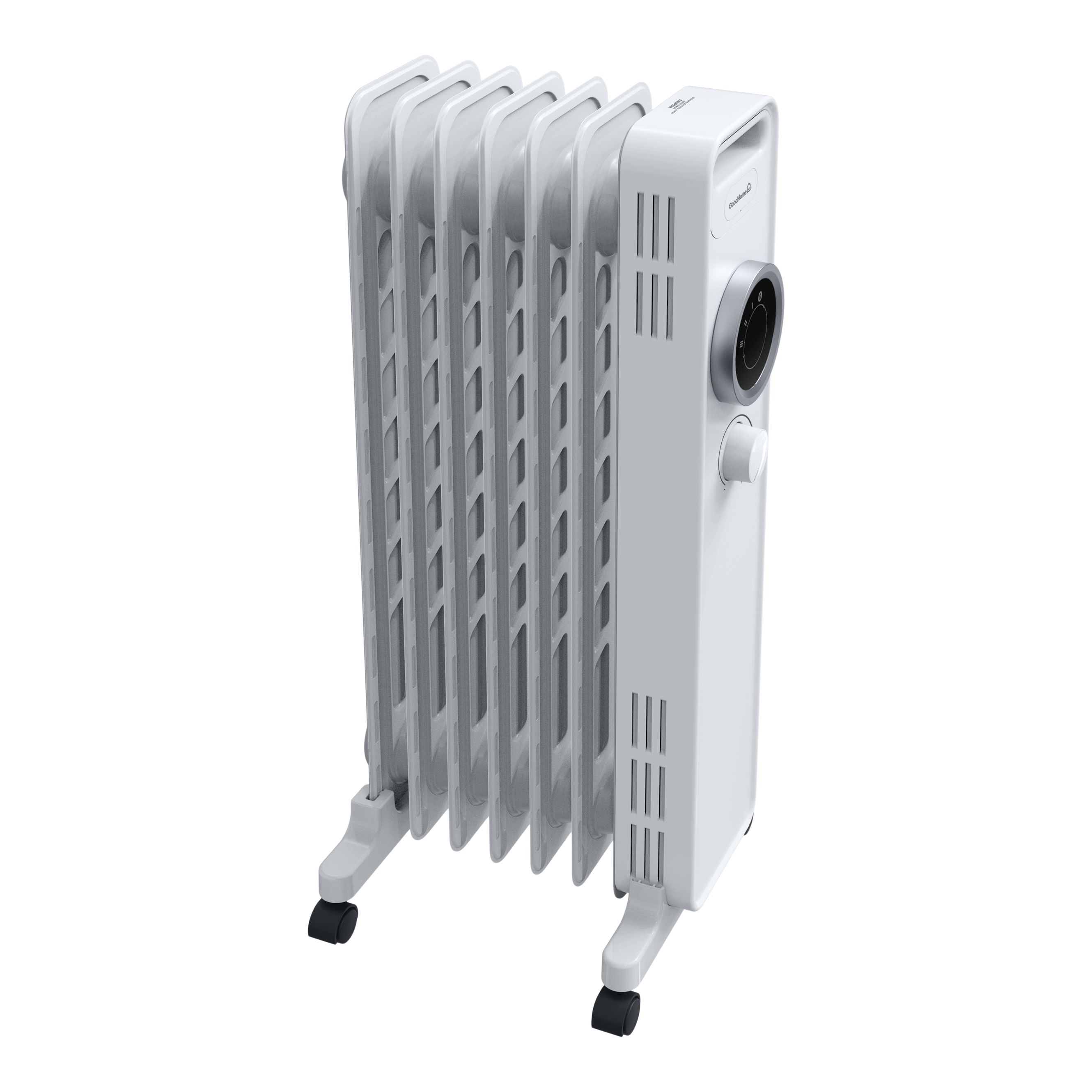 GoodHome Tekapo 1500W White Oil-filled radiator | DIY at B&Q