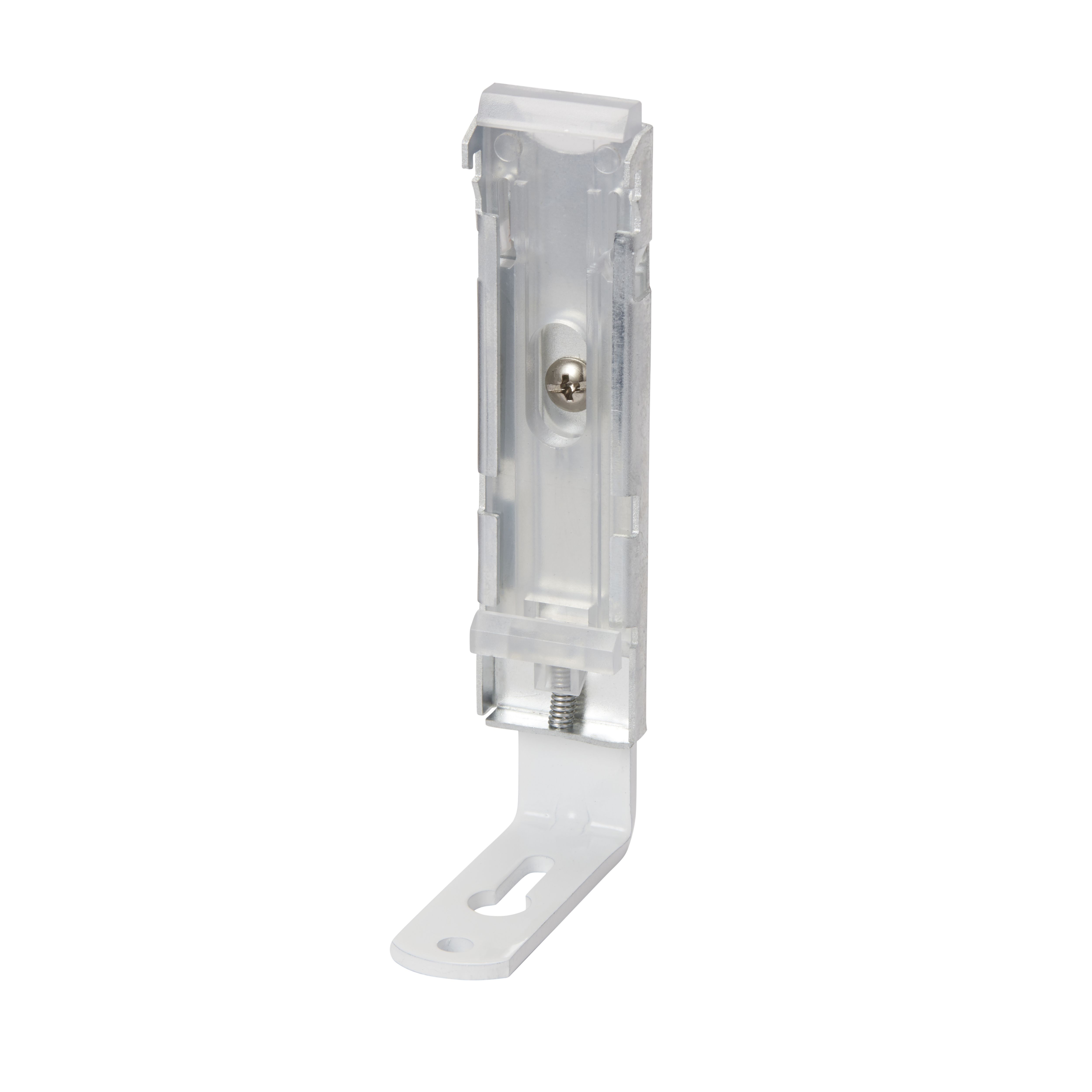 Buy GoodHome Thira White Metal & plastic Double track Curtain pole ...