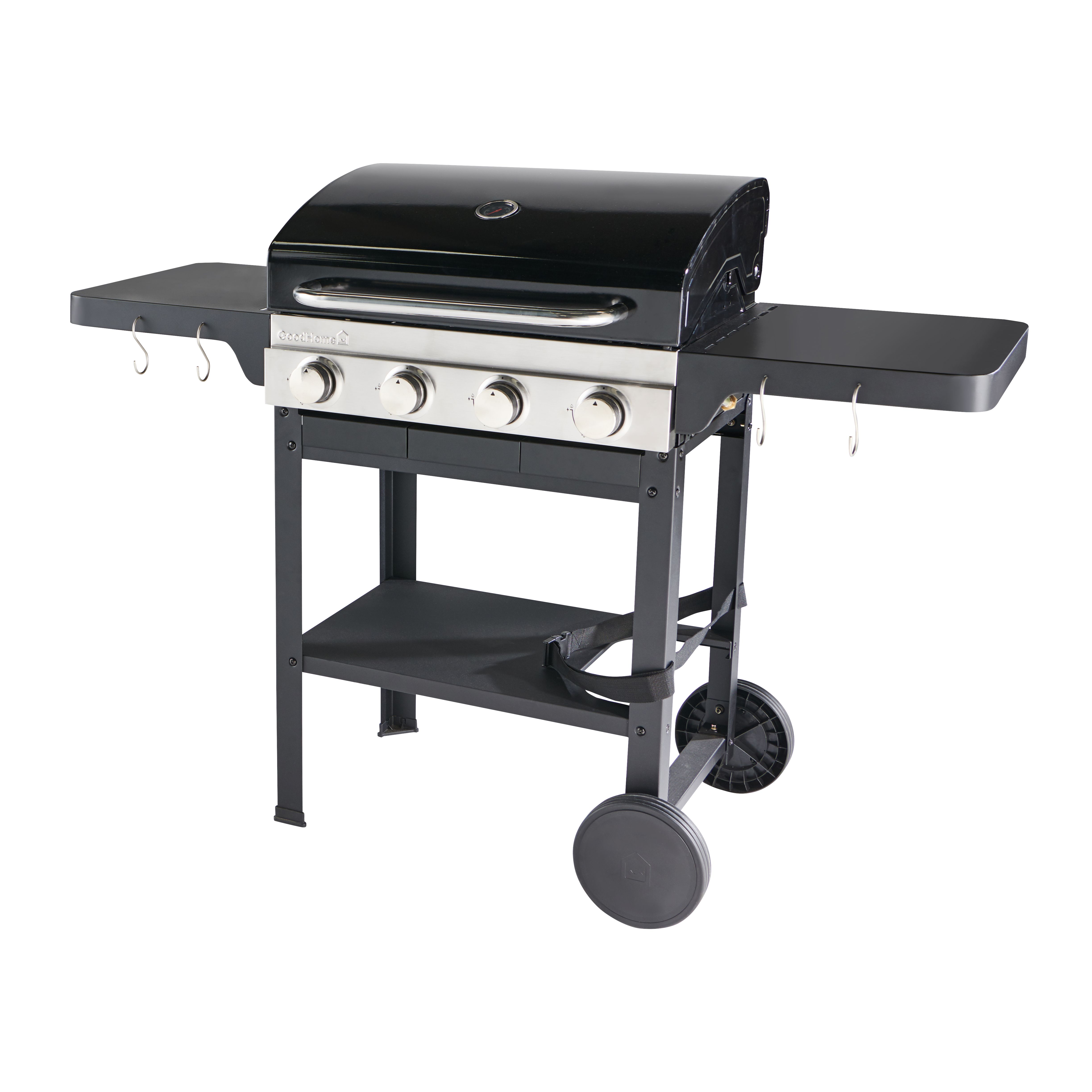 GoodHome Tippah 4.0 Black 4 burner Gas BBQ | DIY at B&Q
