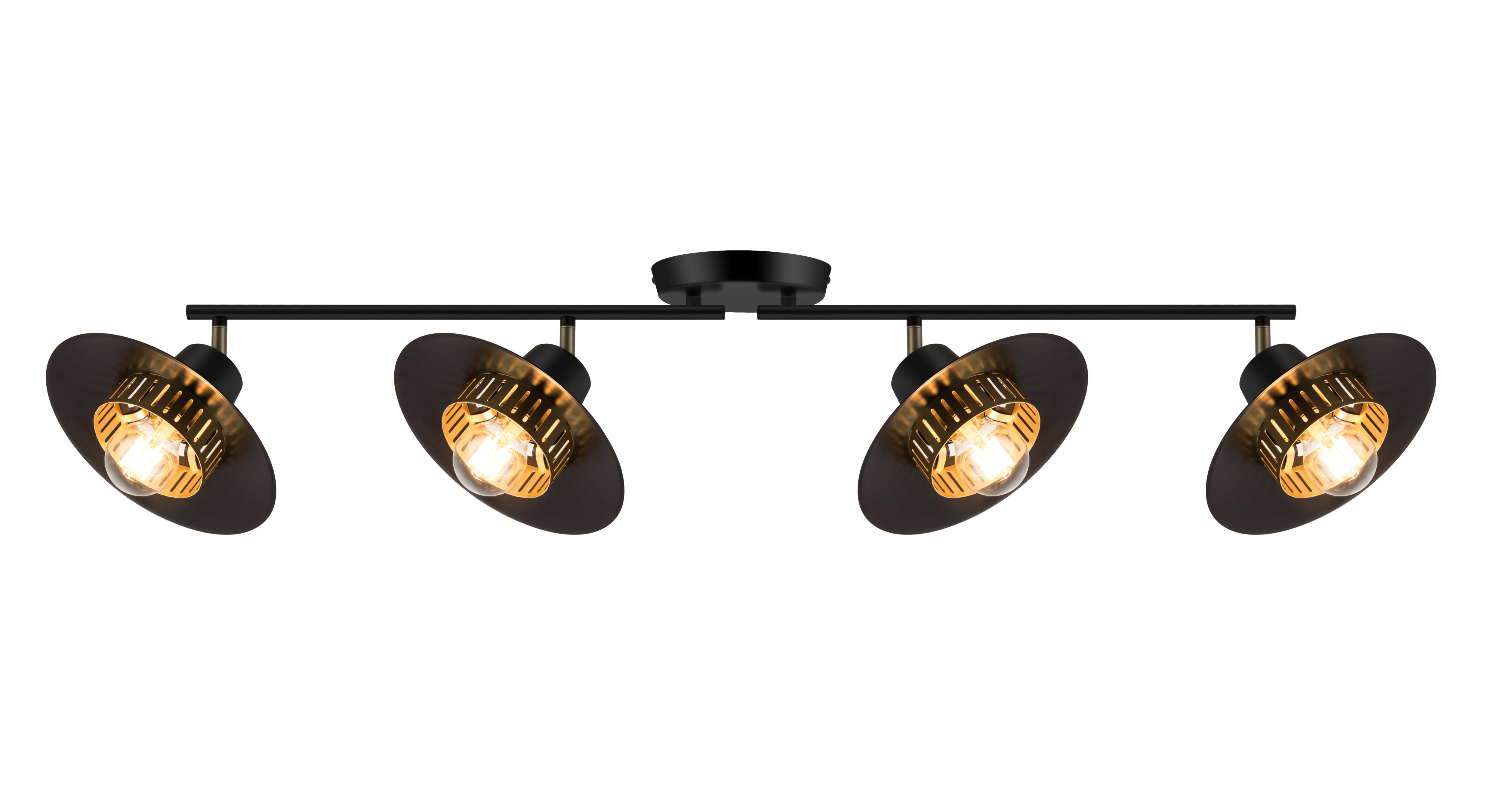 GoodHome Tube Matt Metal Black 4 Lamp LED Ceiling light | DIY at B&Q