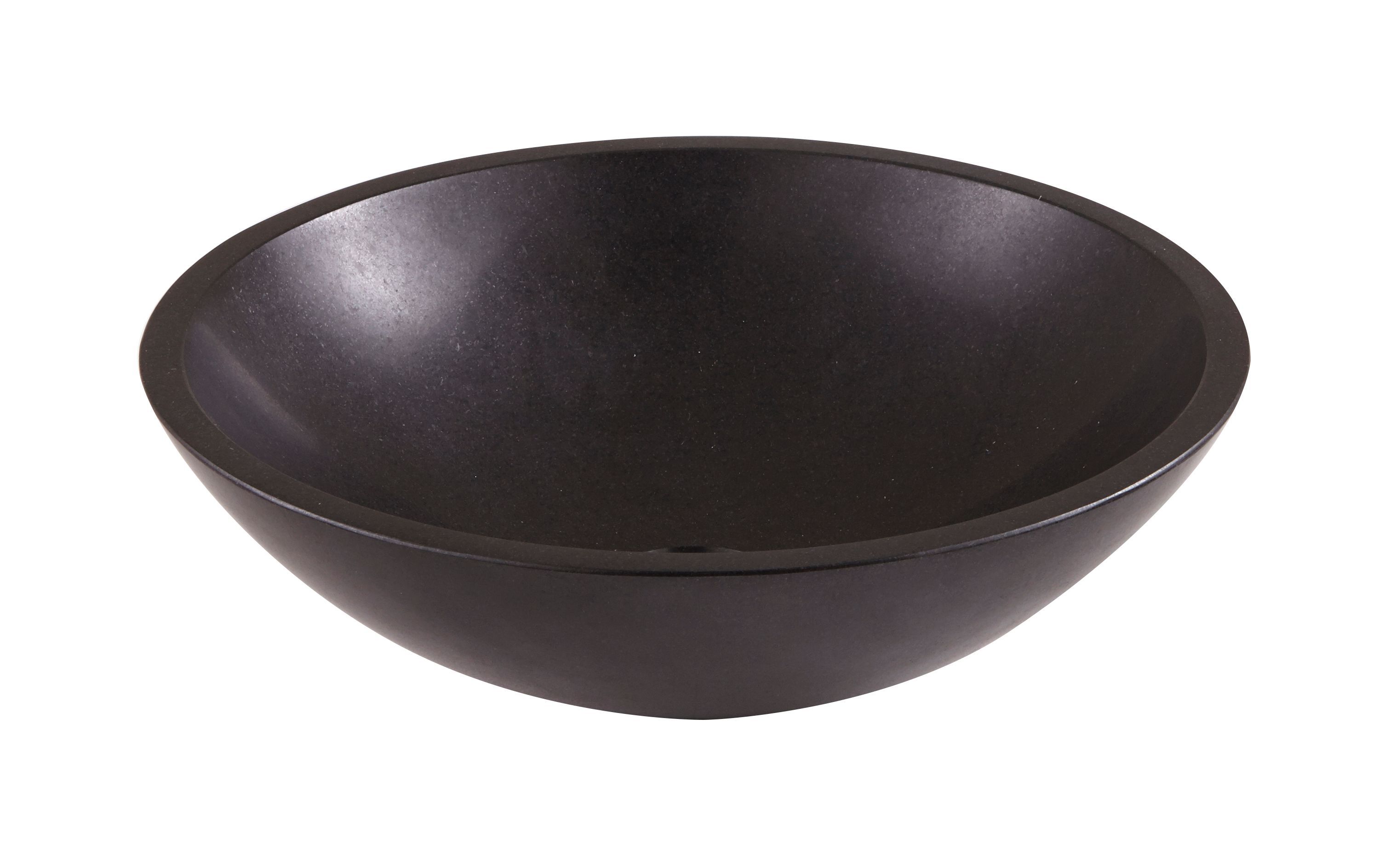 GoodHome Tumen Black Round Counter top Basin (W)38cm