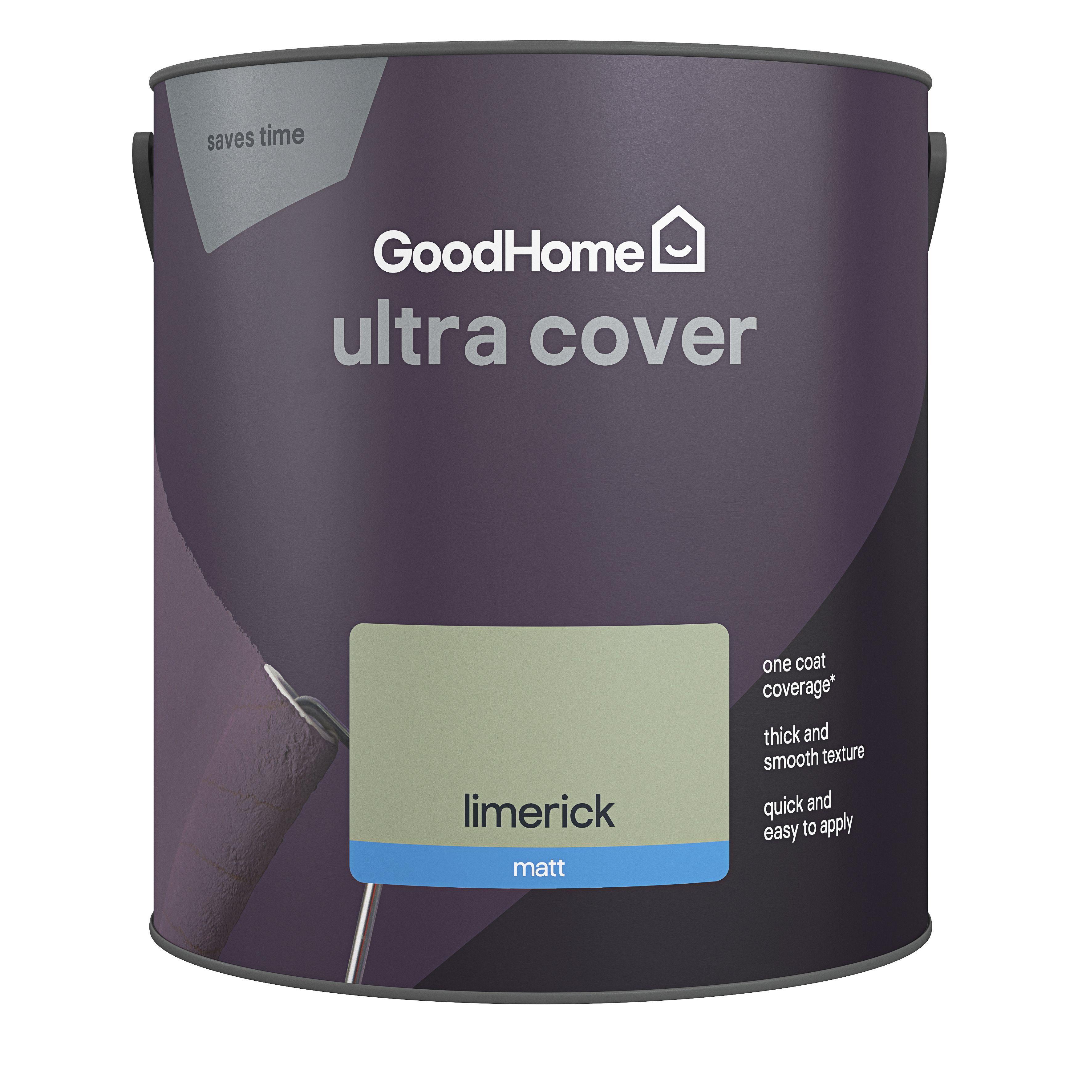 GoodHome Ultra Cover Limerick Matt Wall & ceiling Emulsion paint, 2.5L