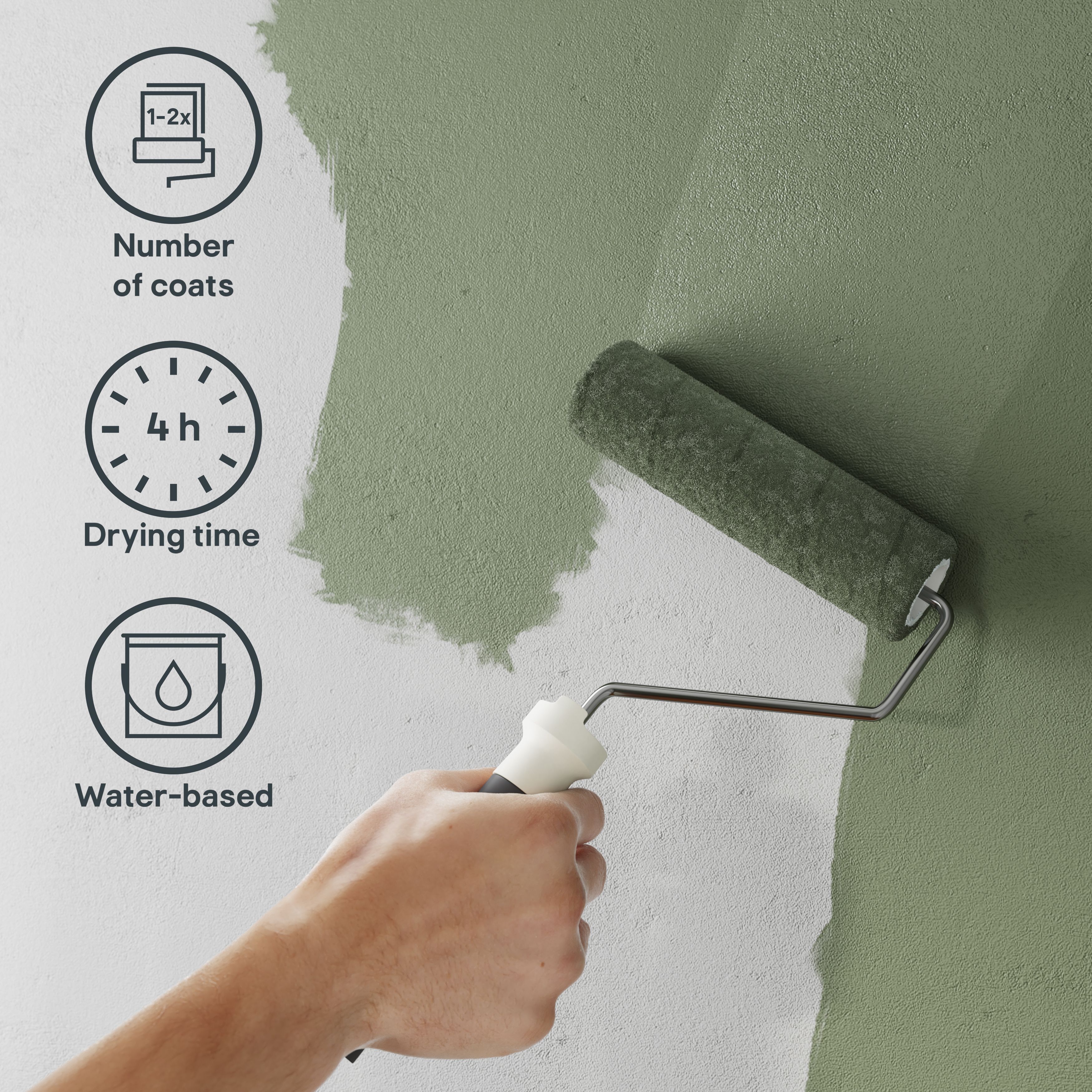 GoodHome Ultra Cover Limerick Matt Wall & ceiling Emulsion paint, 50ml ...