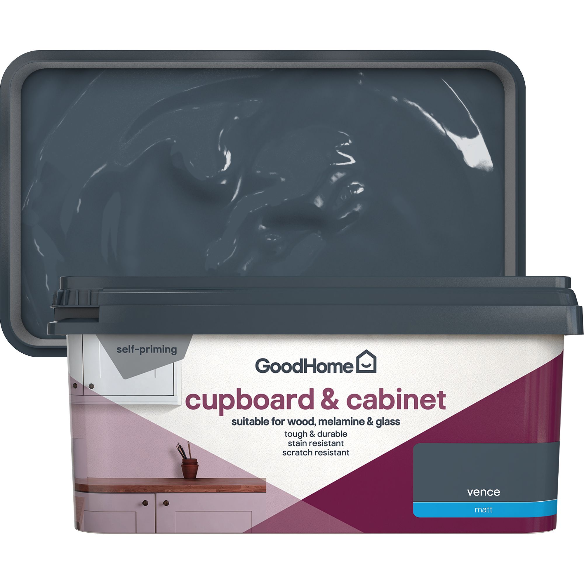 GoodHome Vence Matt Cupboard & cabinet paint, 2L