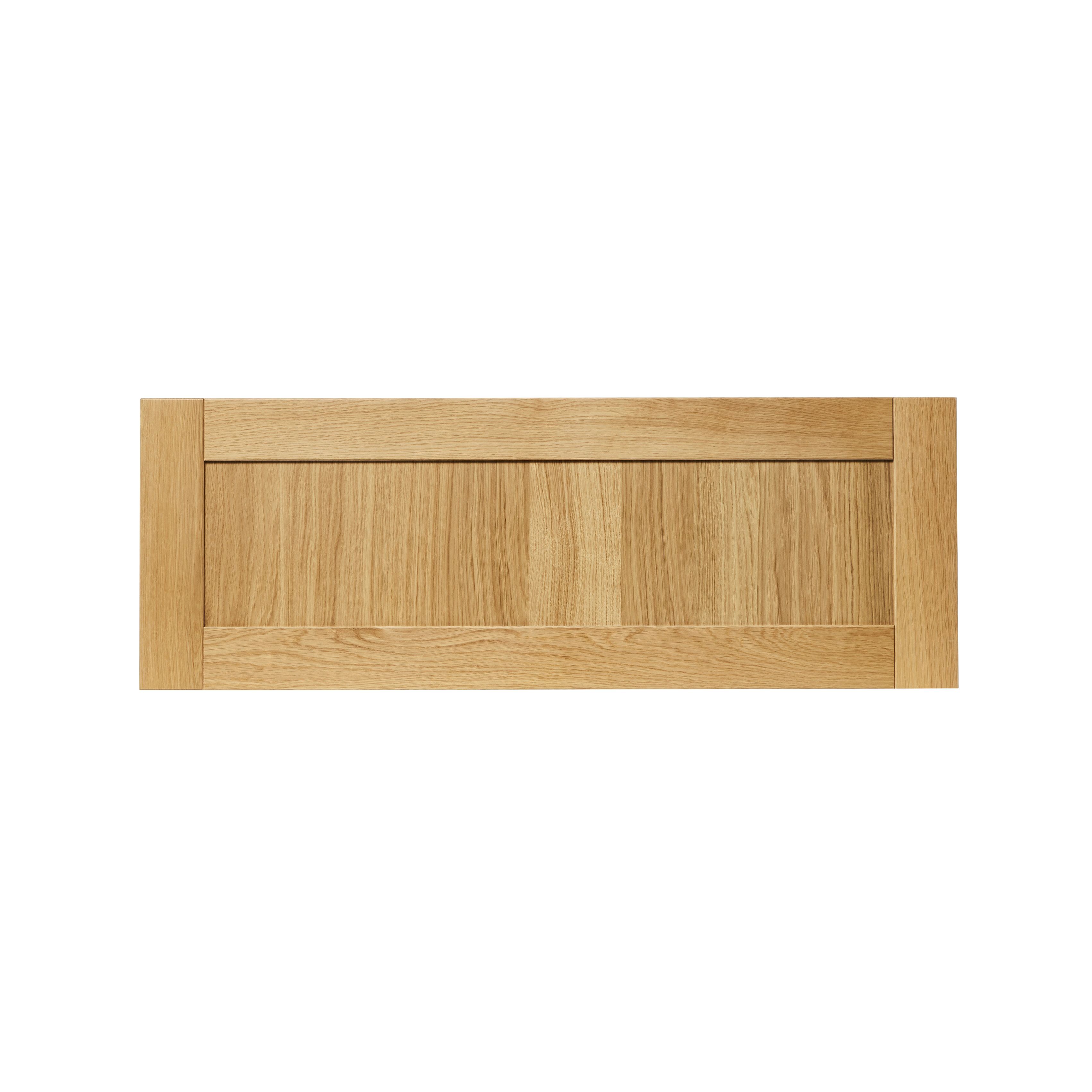 GoodHome Verbena Matt natural oak effect Shaker 2 drawer front ...