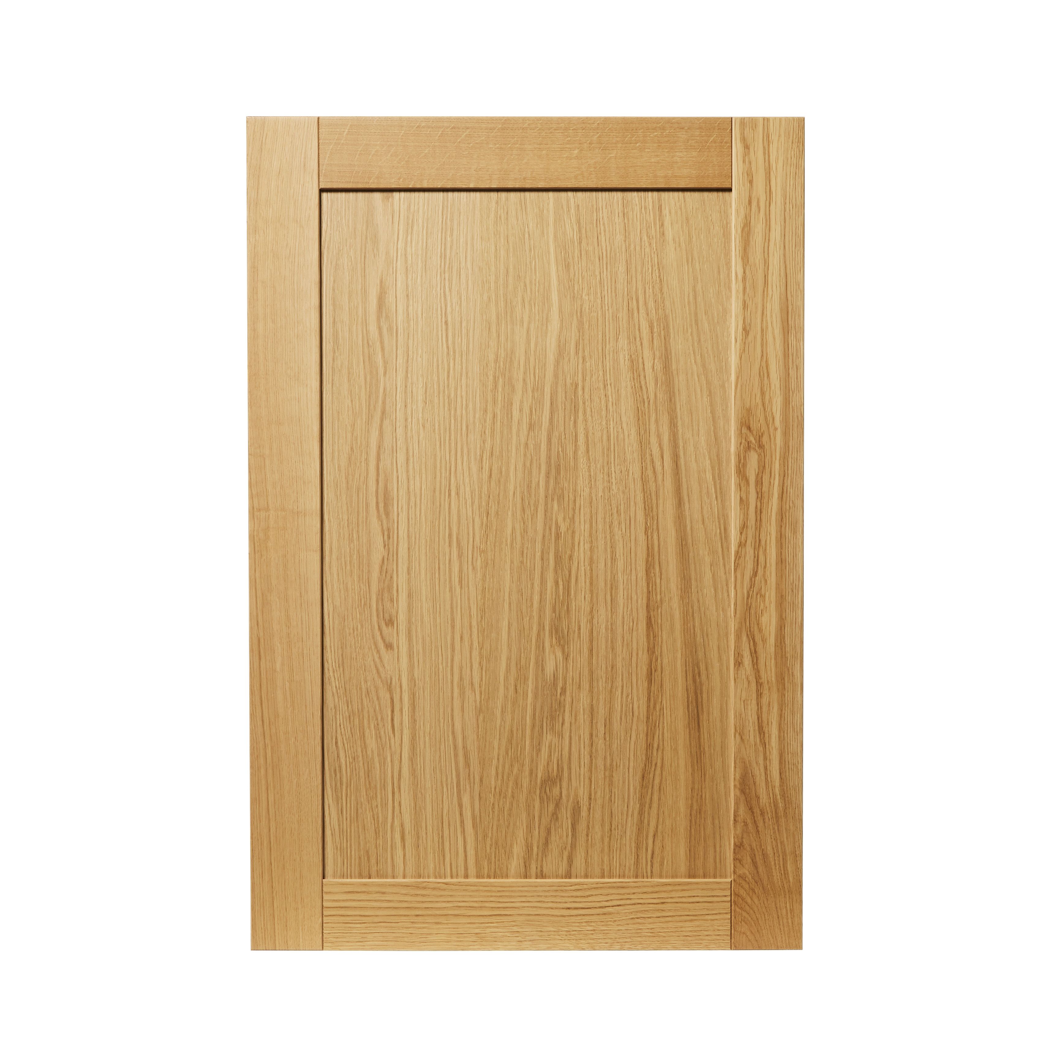 GoodHome Verbena Natural oak effect Matt natural Shaker Tall wall ...