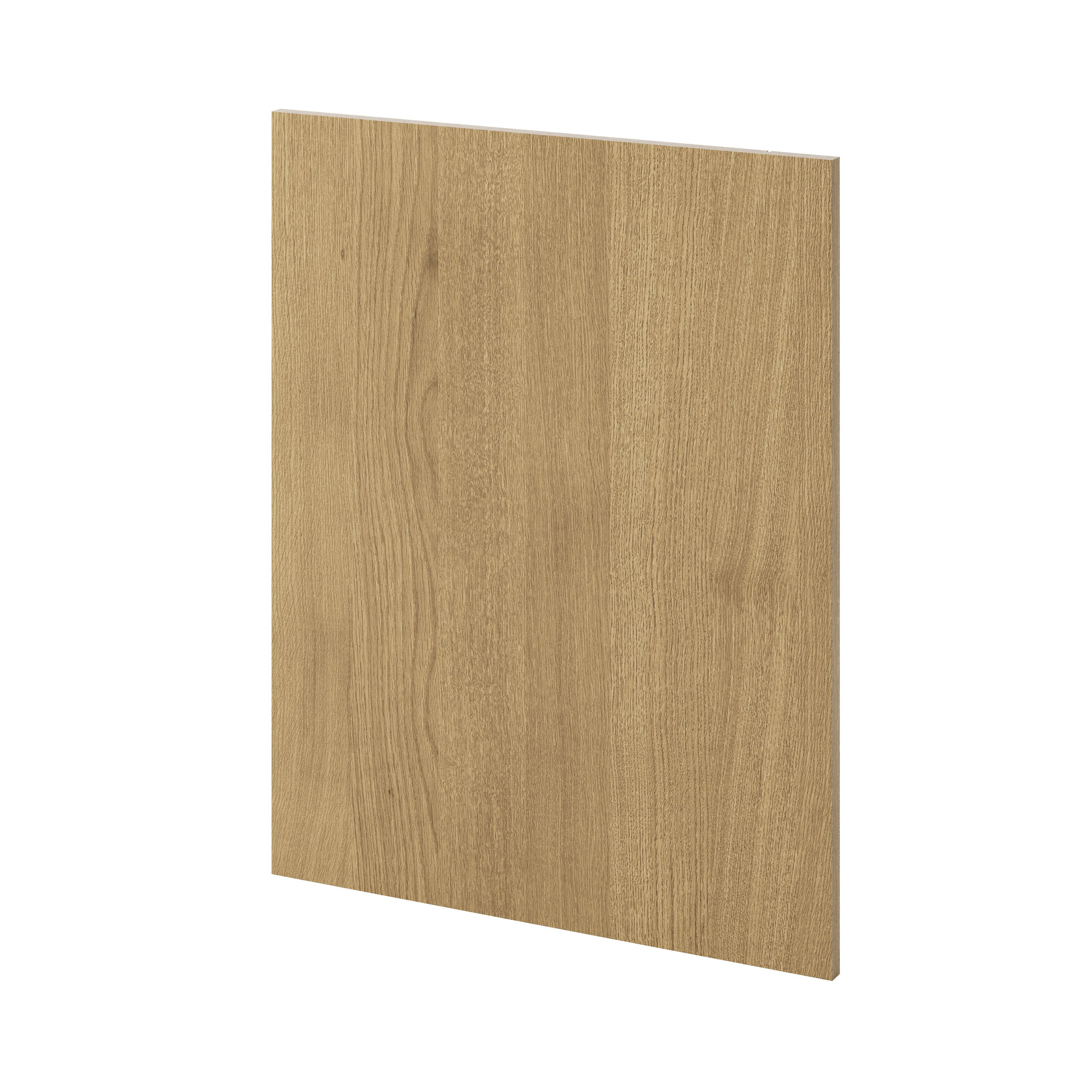 GoodHome Verbena Natural oak effect Standard Base End panel (H)720mm (W ...