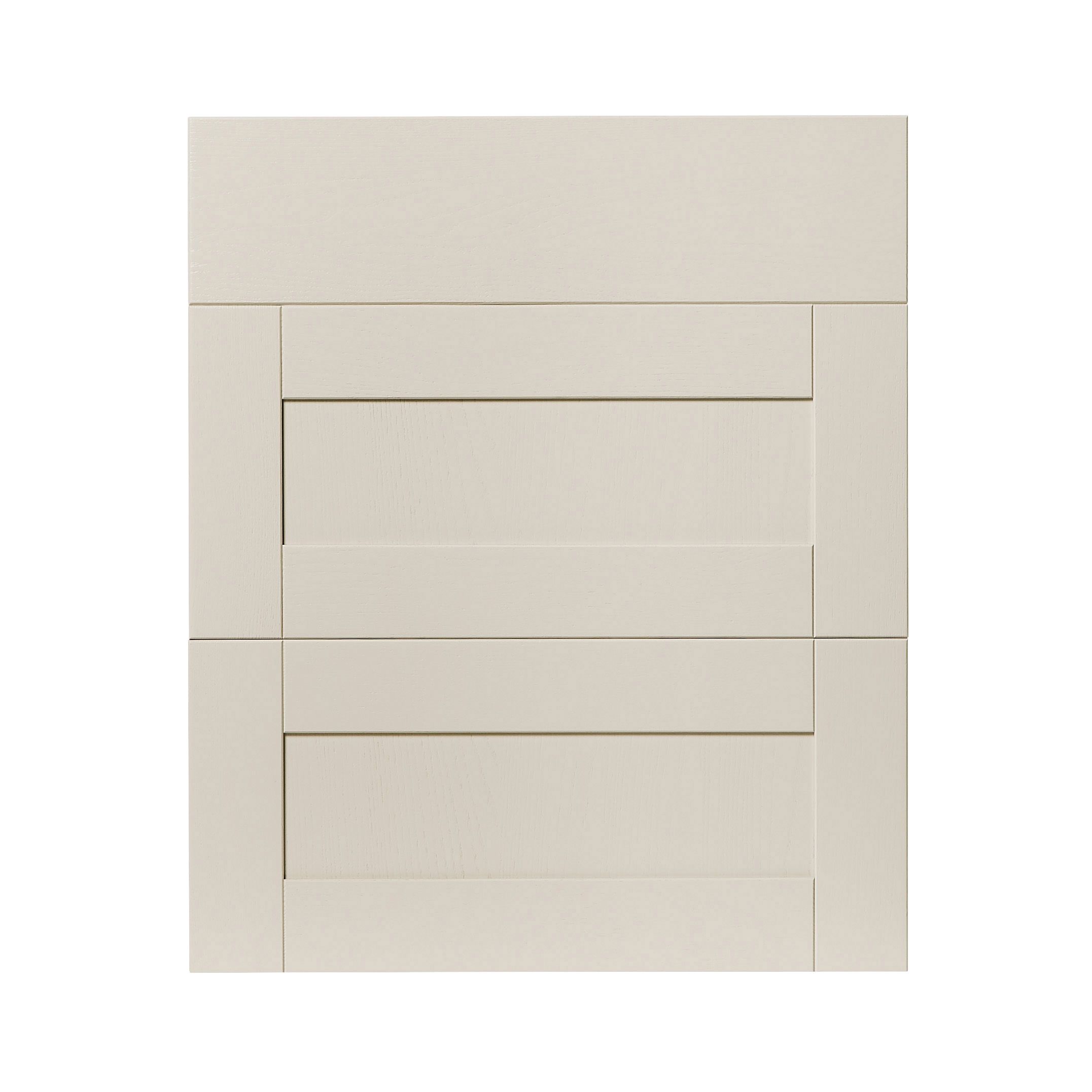 GoodHome Verbena Painted natural ash Matt cashmere Drawer front, Pack ...
