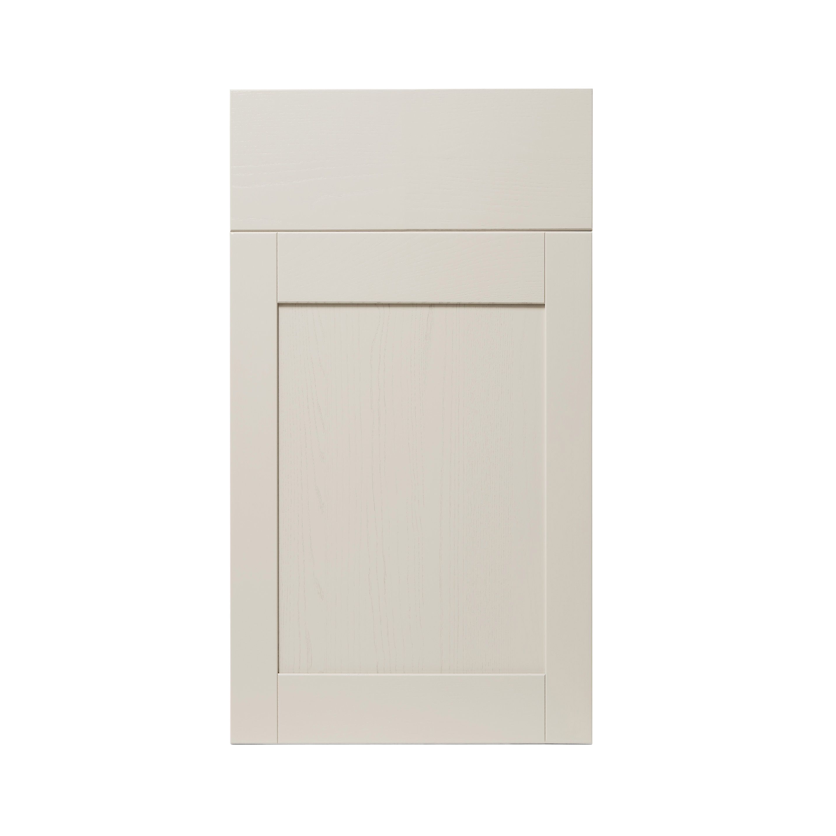 GoodHome Verbena Painted natural ash Matt cashmere Shaker Door & drawer ...