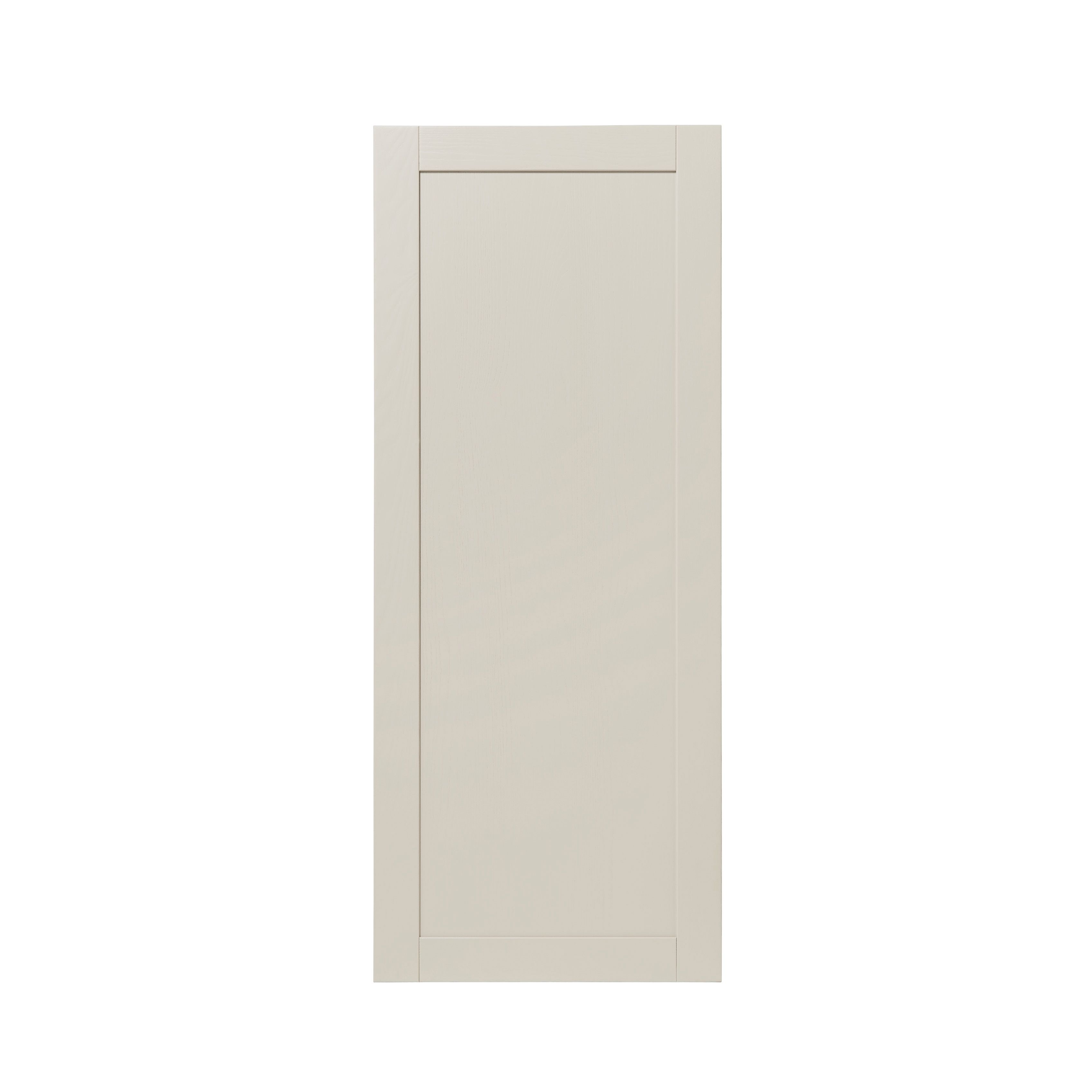 GoodHome Verbena Painted natural ash Matt cashmere Shaker Tall larder ...
