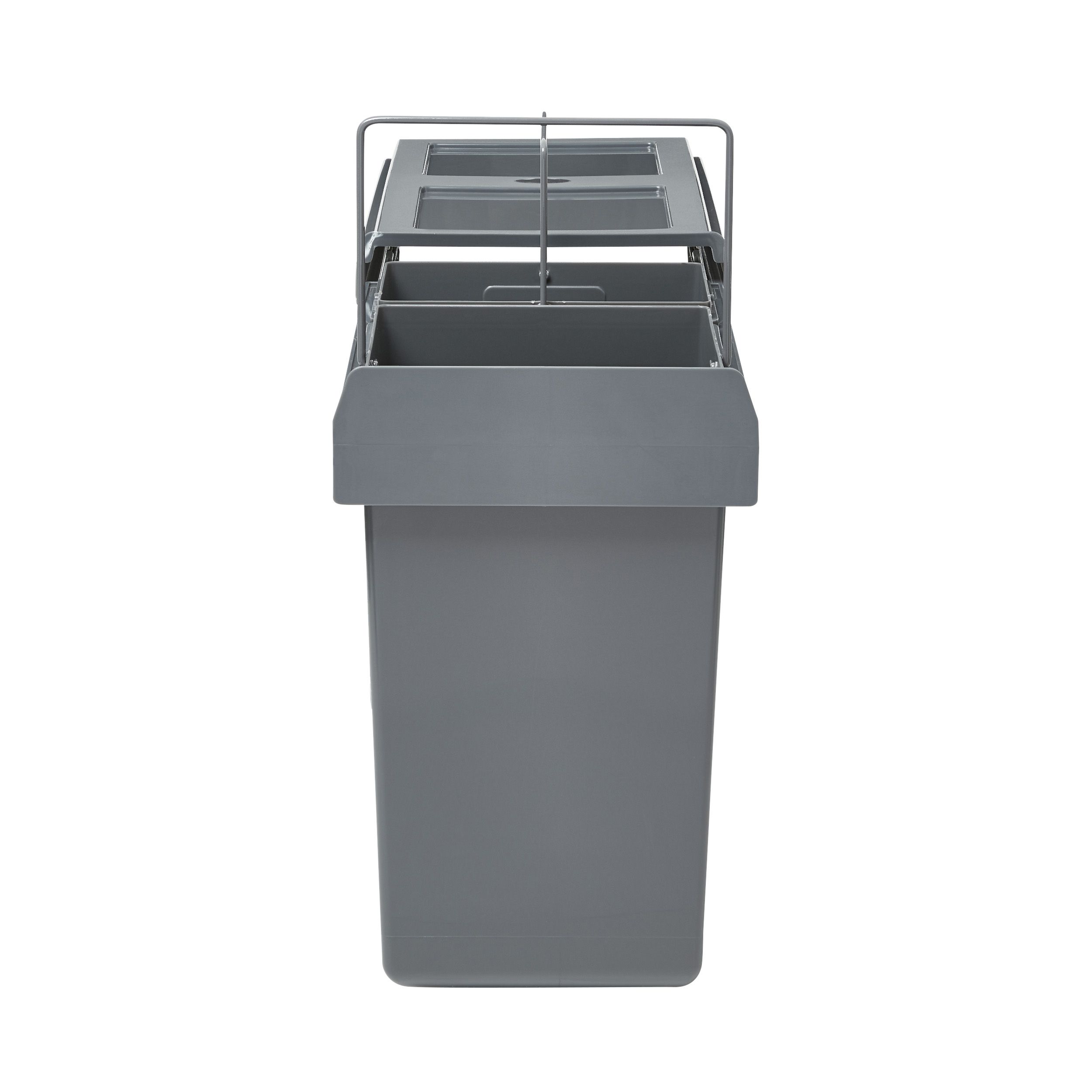 GoodHome Vigote Anthracite Integrated Kitchen Pull-out bin, - 26L