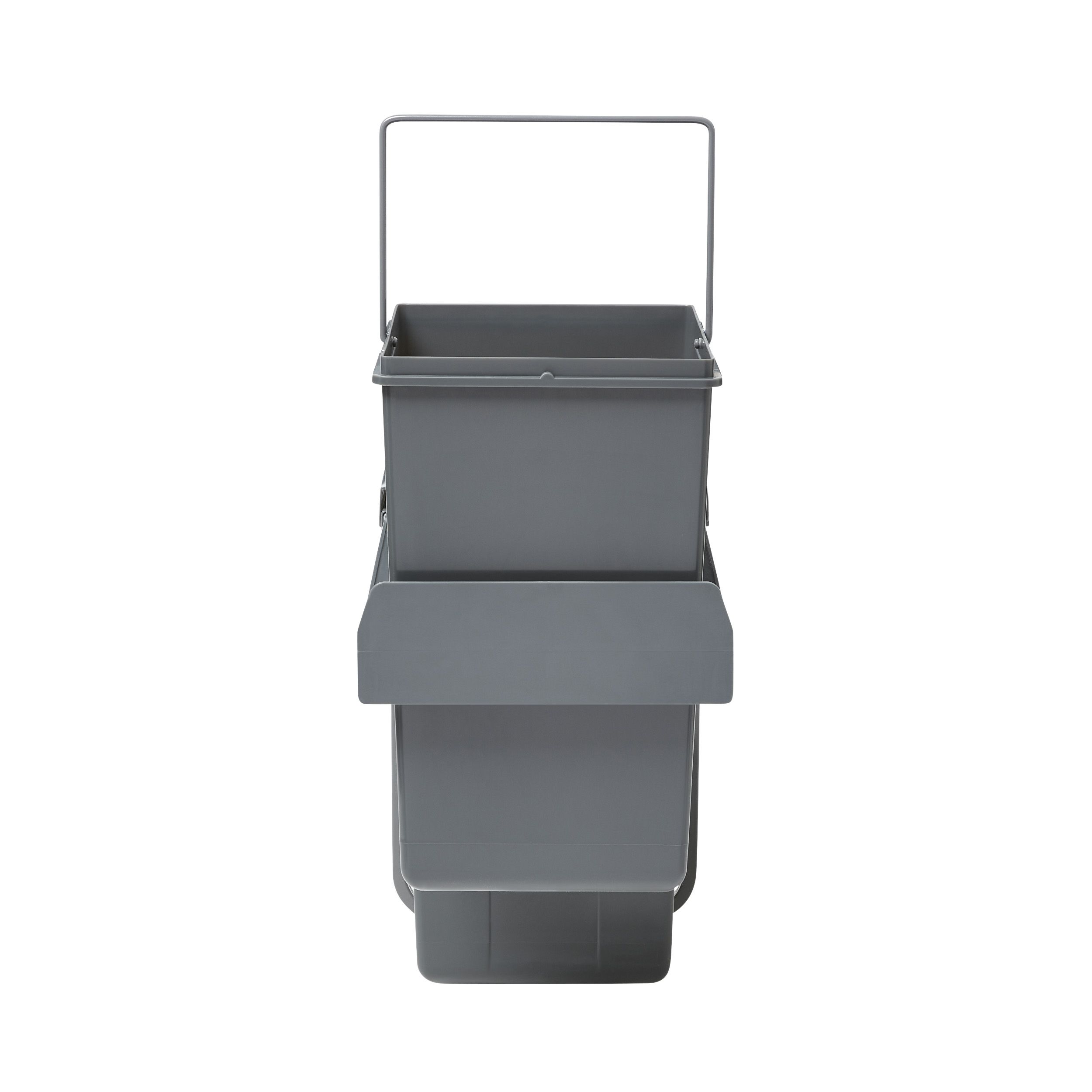 GoodHome Vigote Anthracite Integrated Kitchen Pull-out bin, - 26L