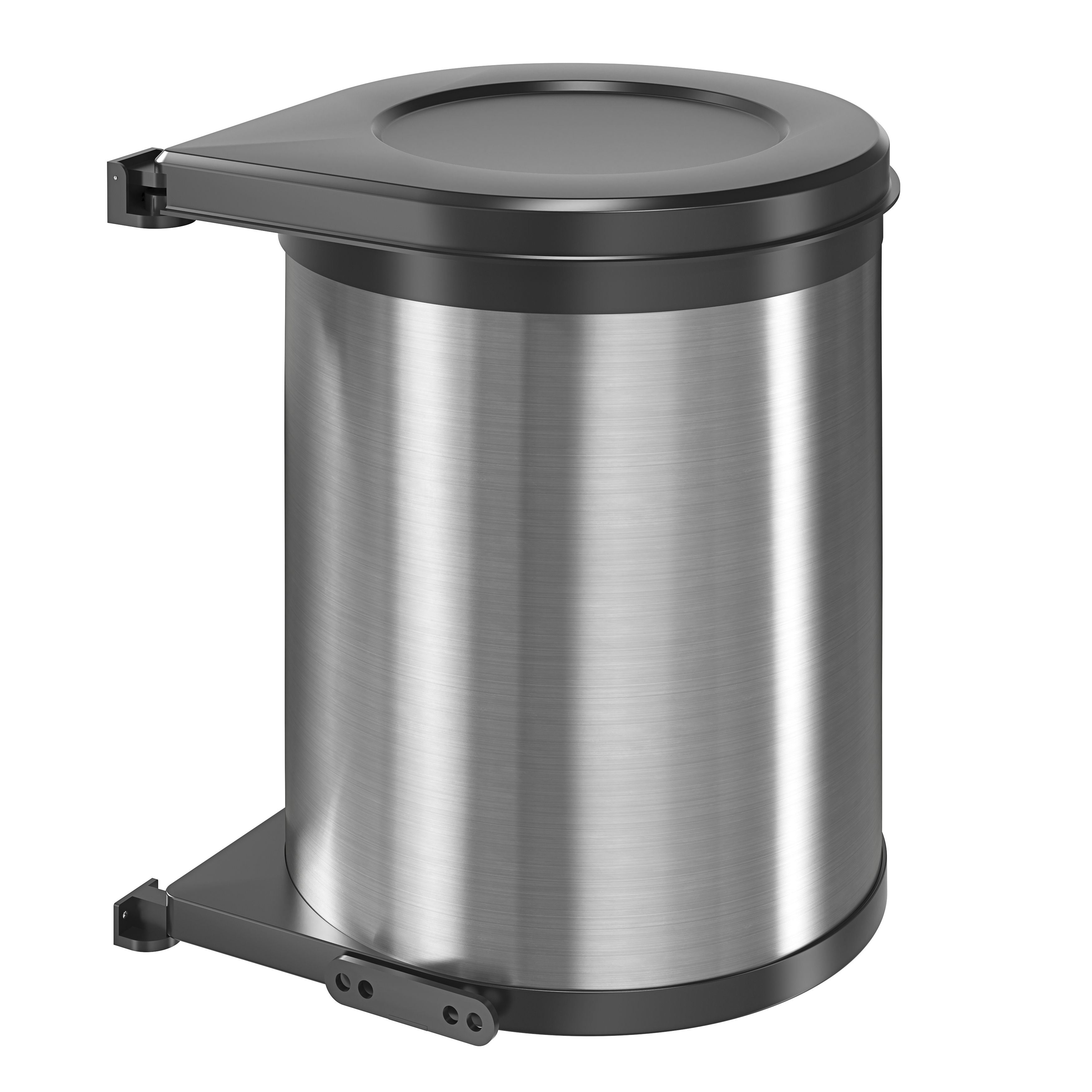 GoodHome Vigote Anthracite Metal effect Integrated Kitchen Swing-out ...