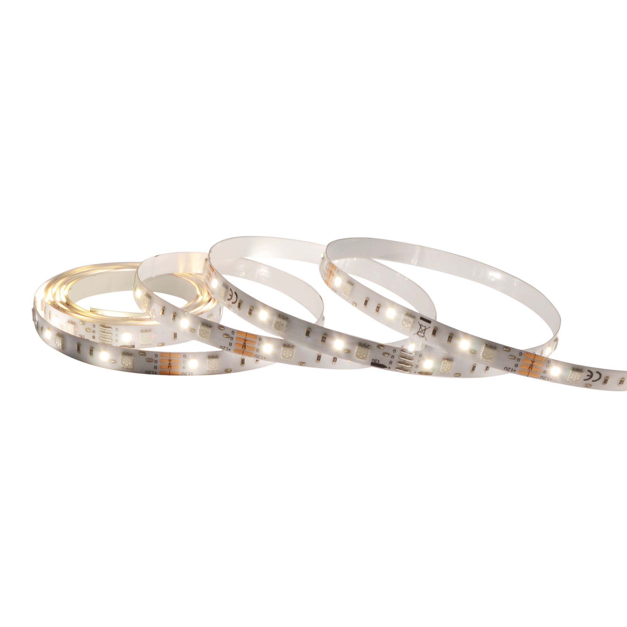 GoodHome Waldeck Mains-powered (plug-in) LED RGB & neutral white Strip ...