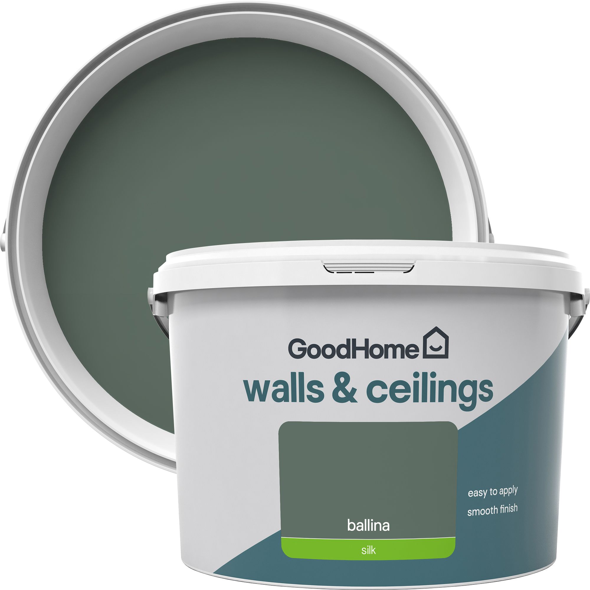 GoodHome Walls & ceilings Ballina Silk Emulsion paint, 2.5L at B&Q