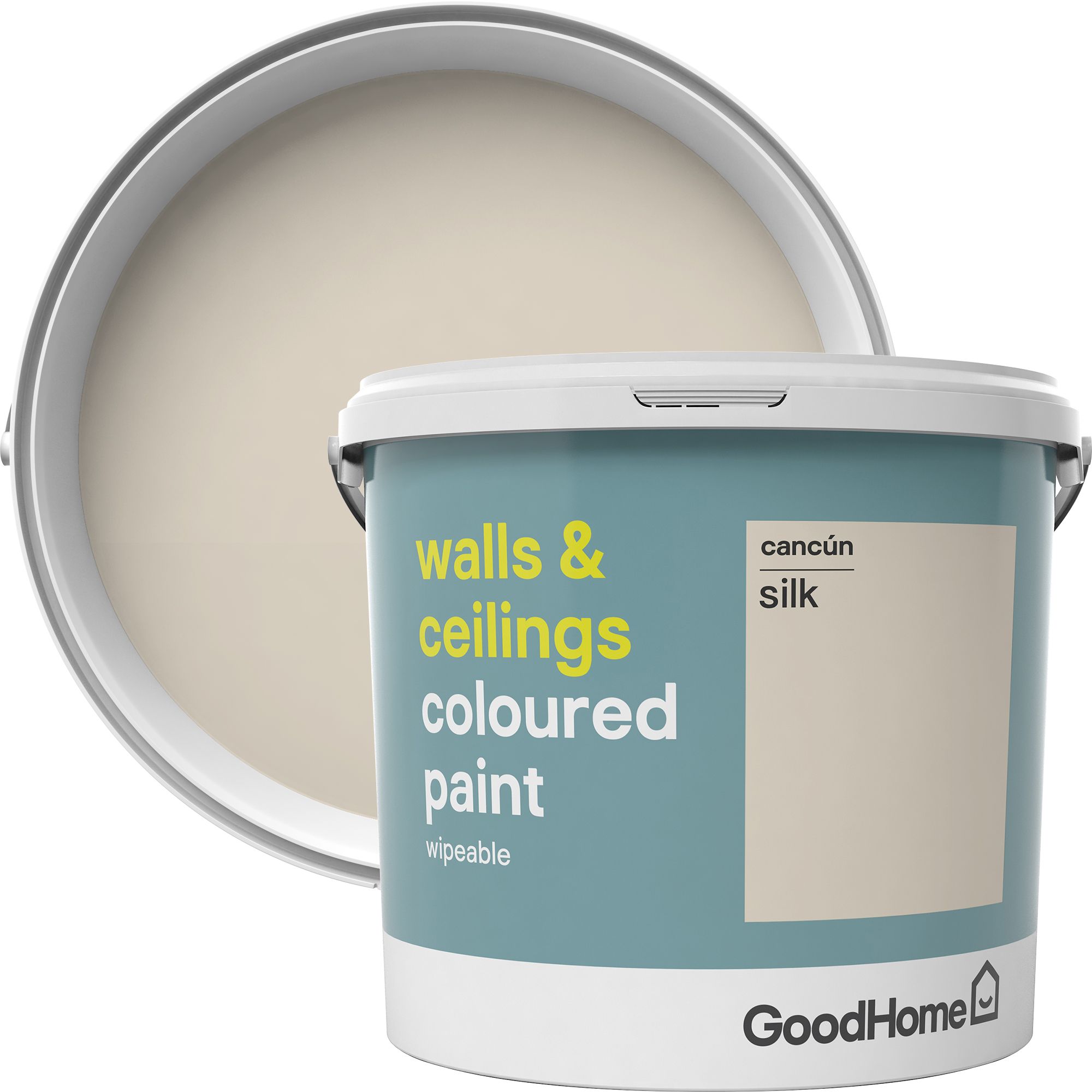 GoodHome Walls & ceilings Cancun Silk Emulsion paint 5L | DIY at B&Q