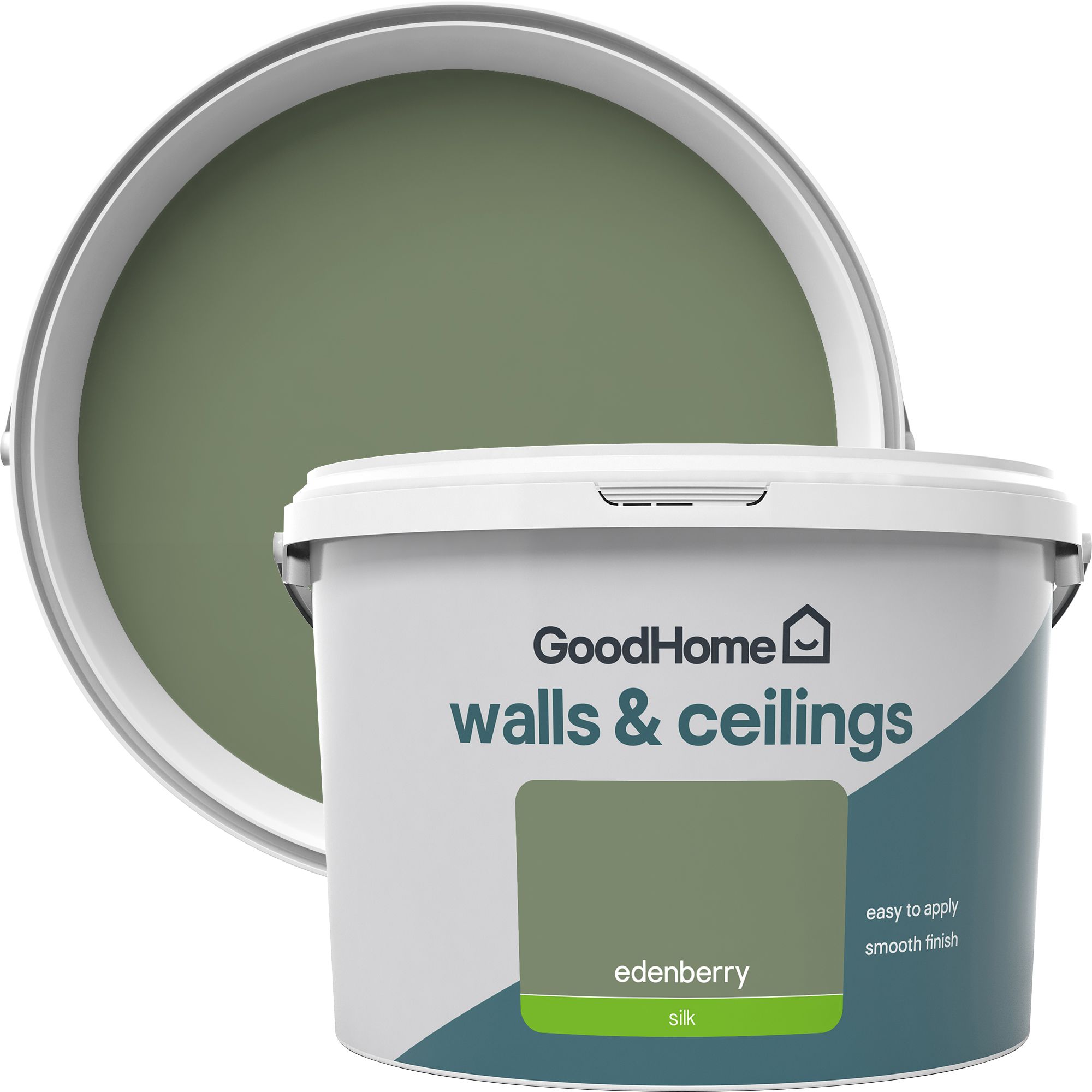 GoodHome Walls & ceilings Edenberry Silk Emulsion paint, 2.5L | DIY at B&Q