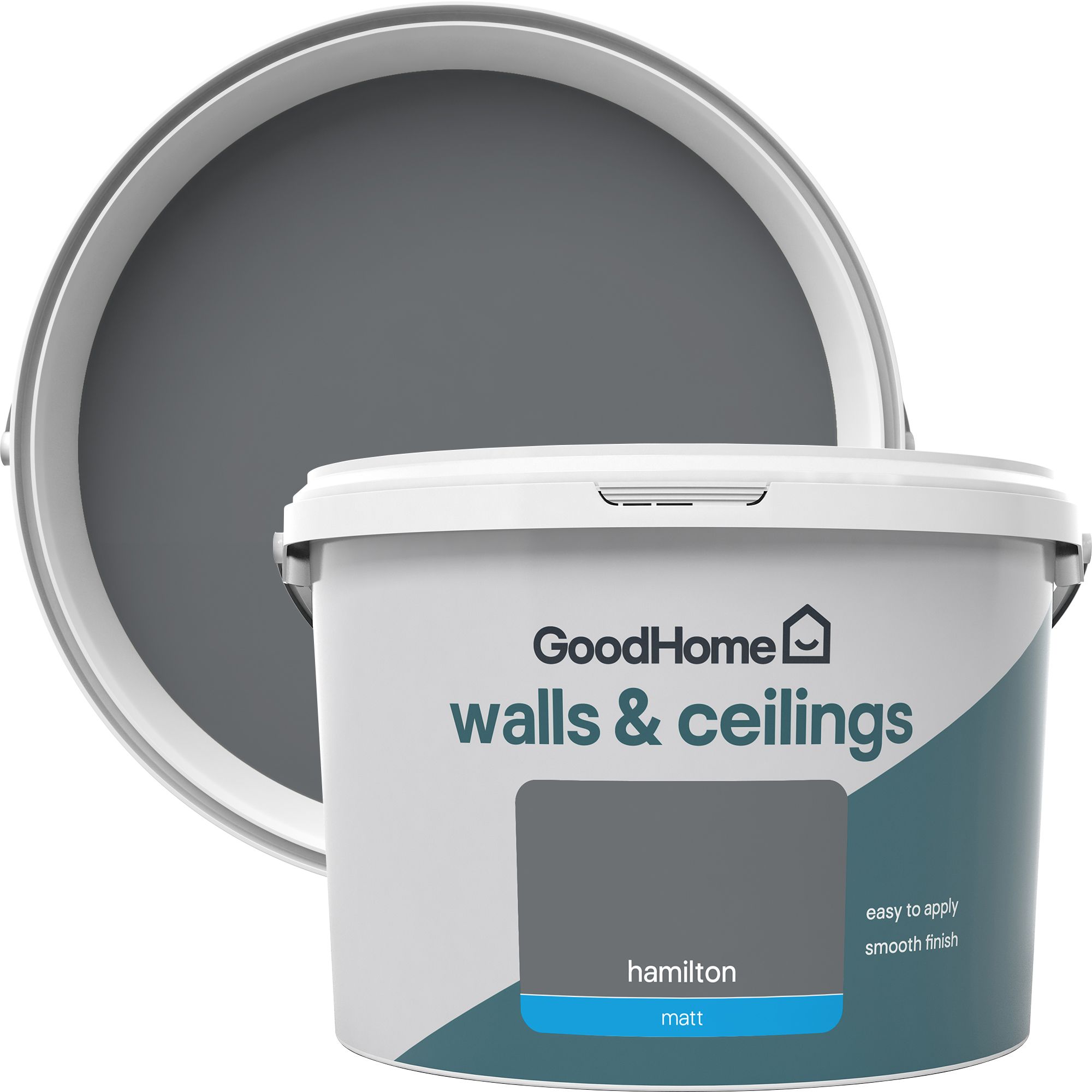 GoodHome Walls & ceilings Hamilton Matt Emulsion paint, 2.5L | DIY at B&Q