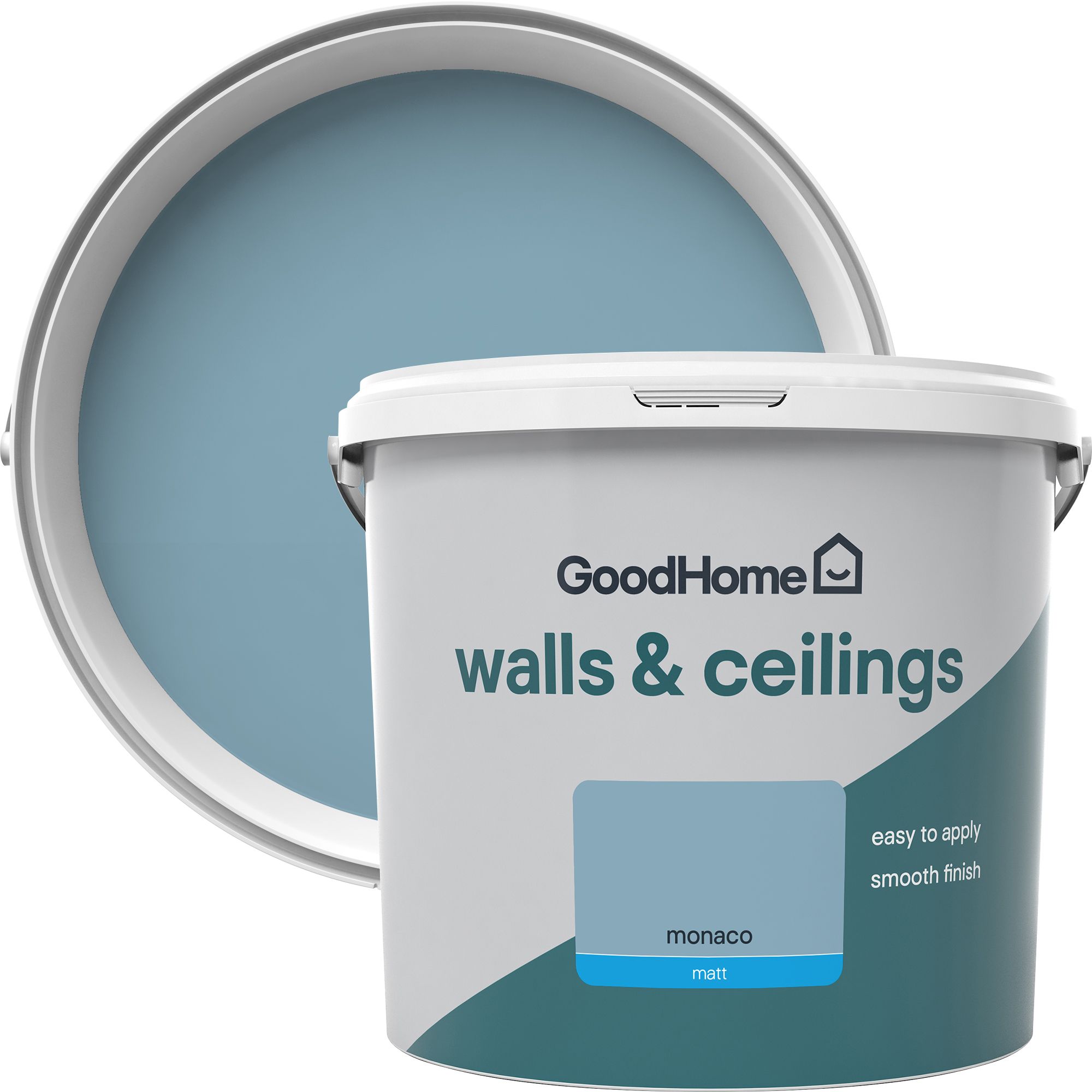 GoodHome Walls & Ceilings Monaco Matt Emulsion paint, 5L | DIY at B&Q