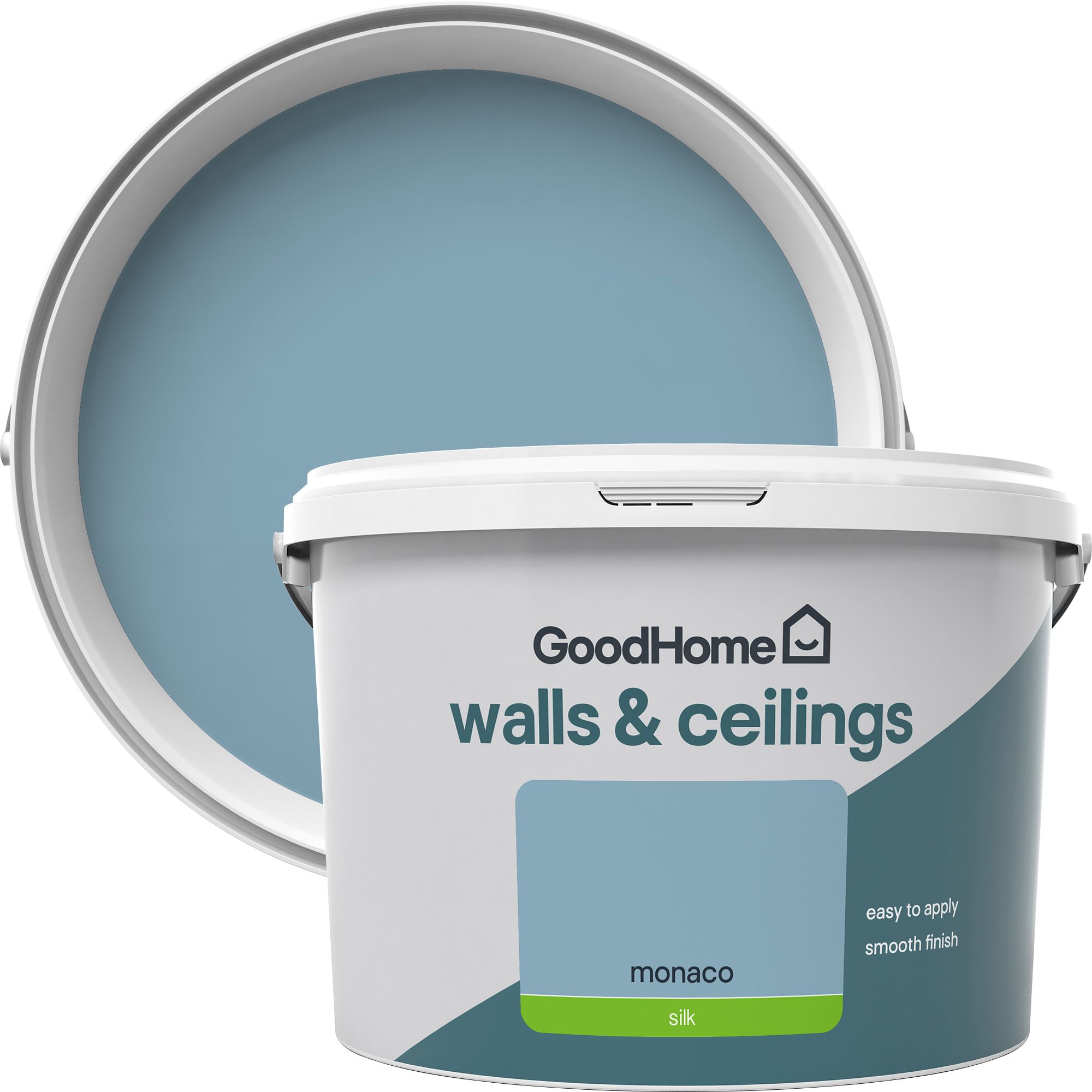 GoodHome Walls & ceilings Monaco Silk Emulsion paint, 2.5L | DIY at B&Q