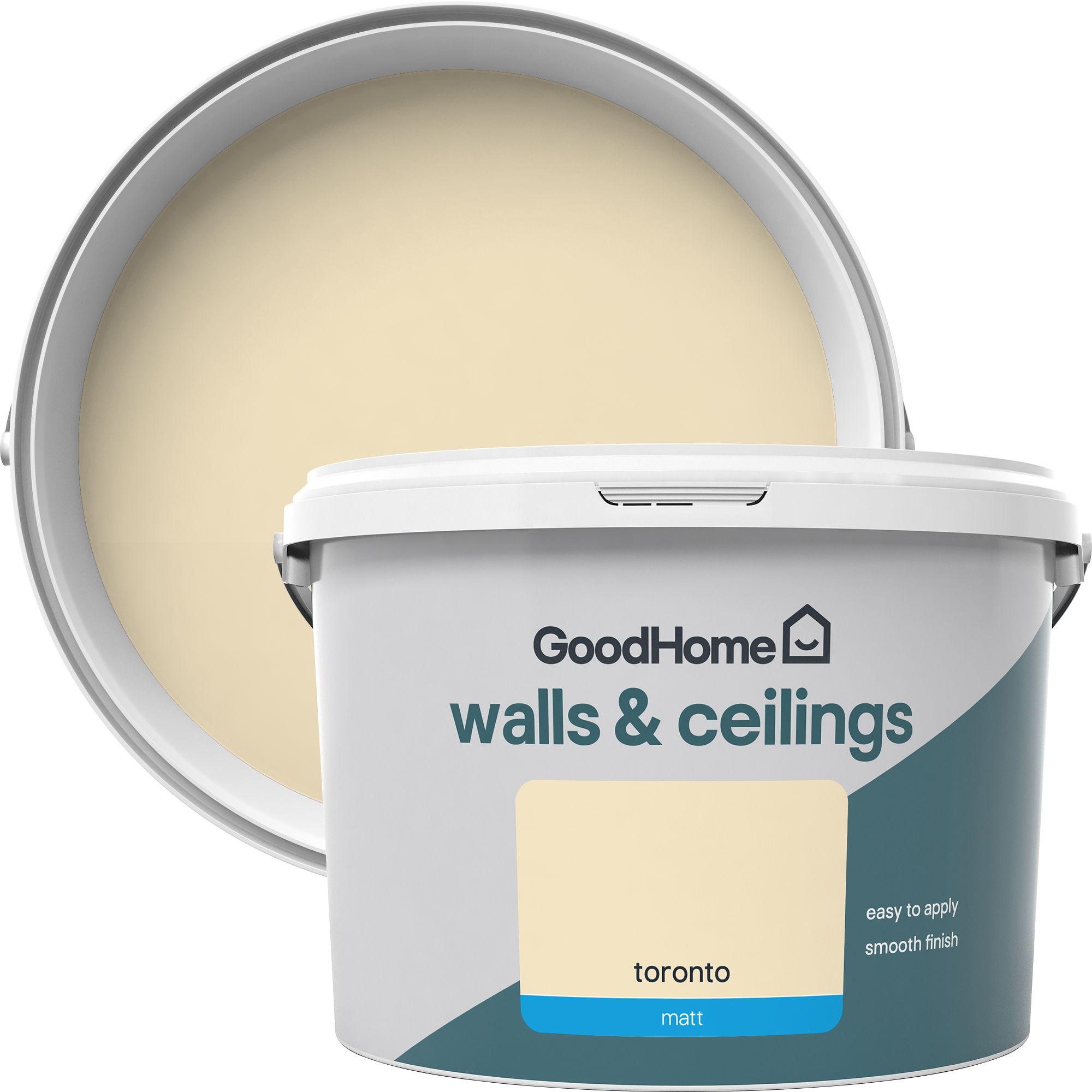 GoodHome Walls & Ceilings Toronto Matt Emulsion paint, 2.5L