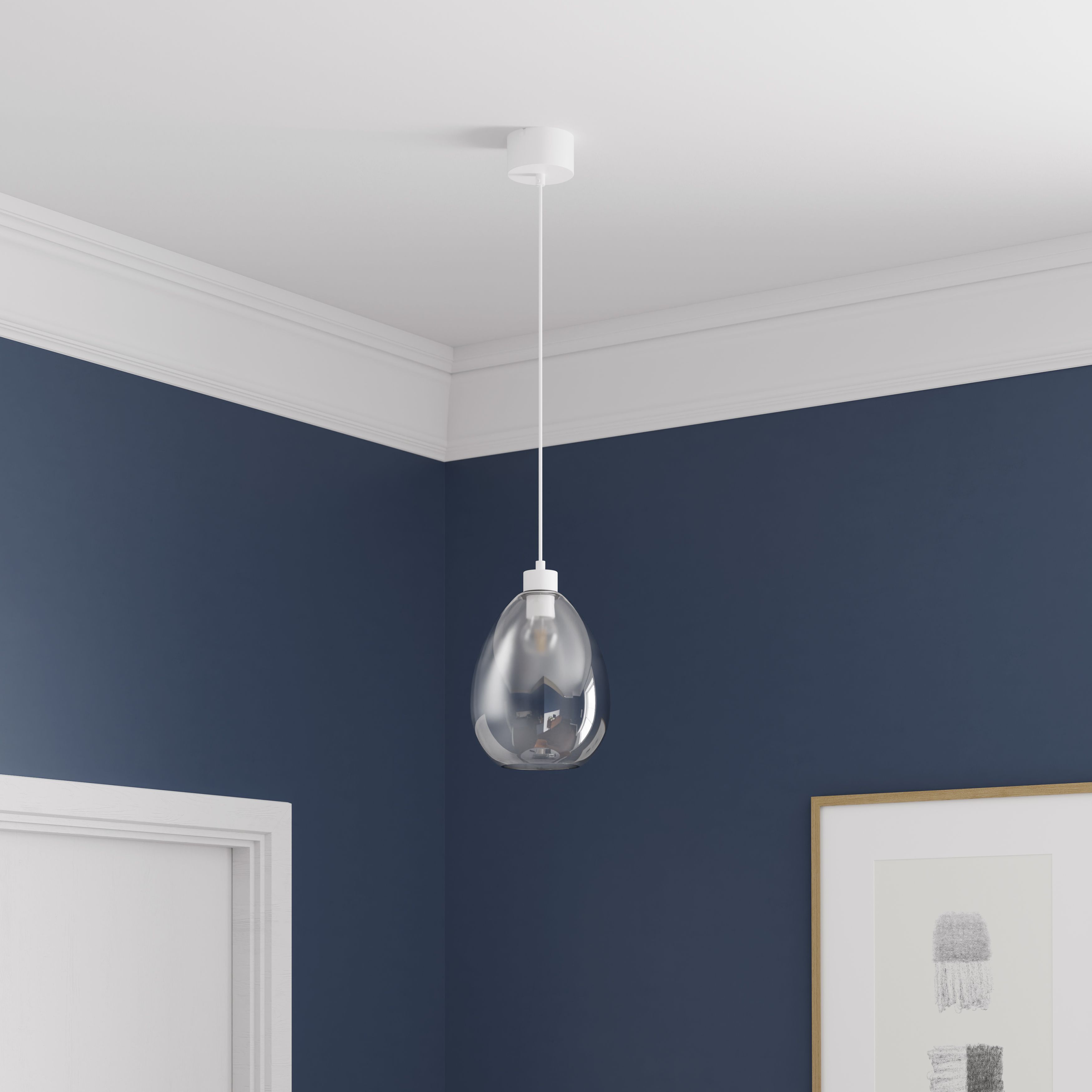 GoodHome Wantage Iridescent effect Round Oval Lamp shade (D)21cm