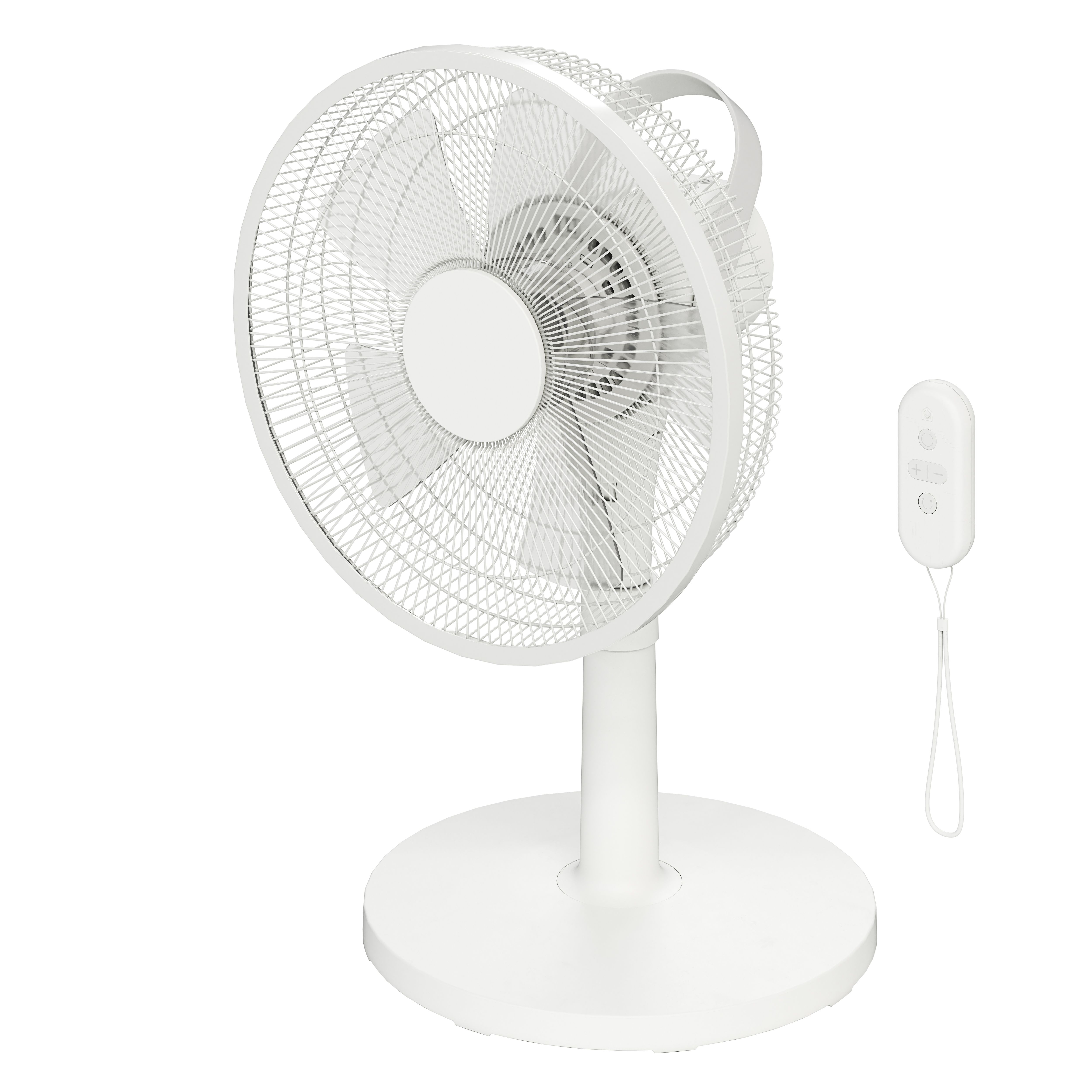 GoodHome White 14 Carrao Table fan