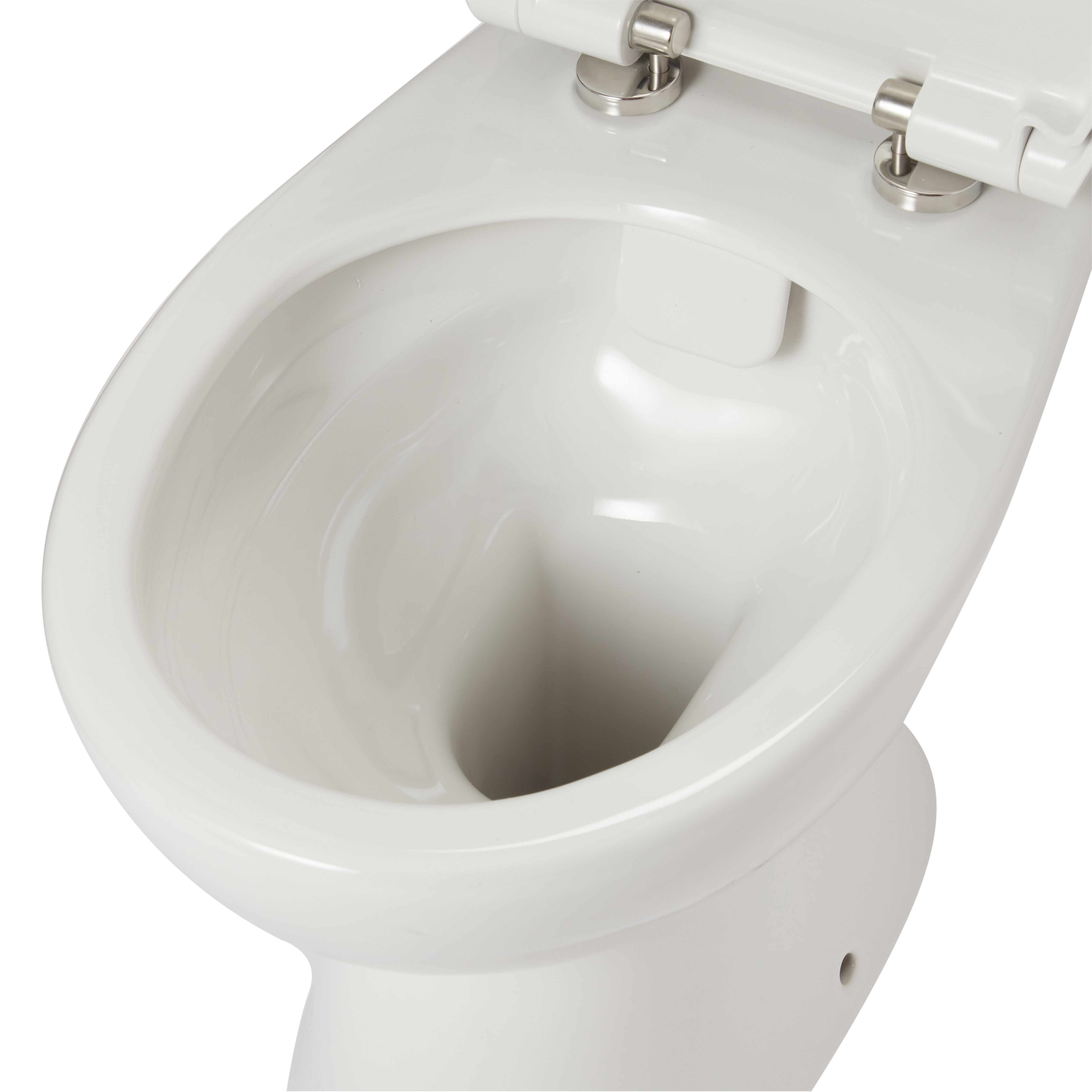 GoodHome White Close-coupled Floor-mounted Toilet & full pedestal basin ...